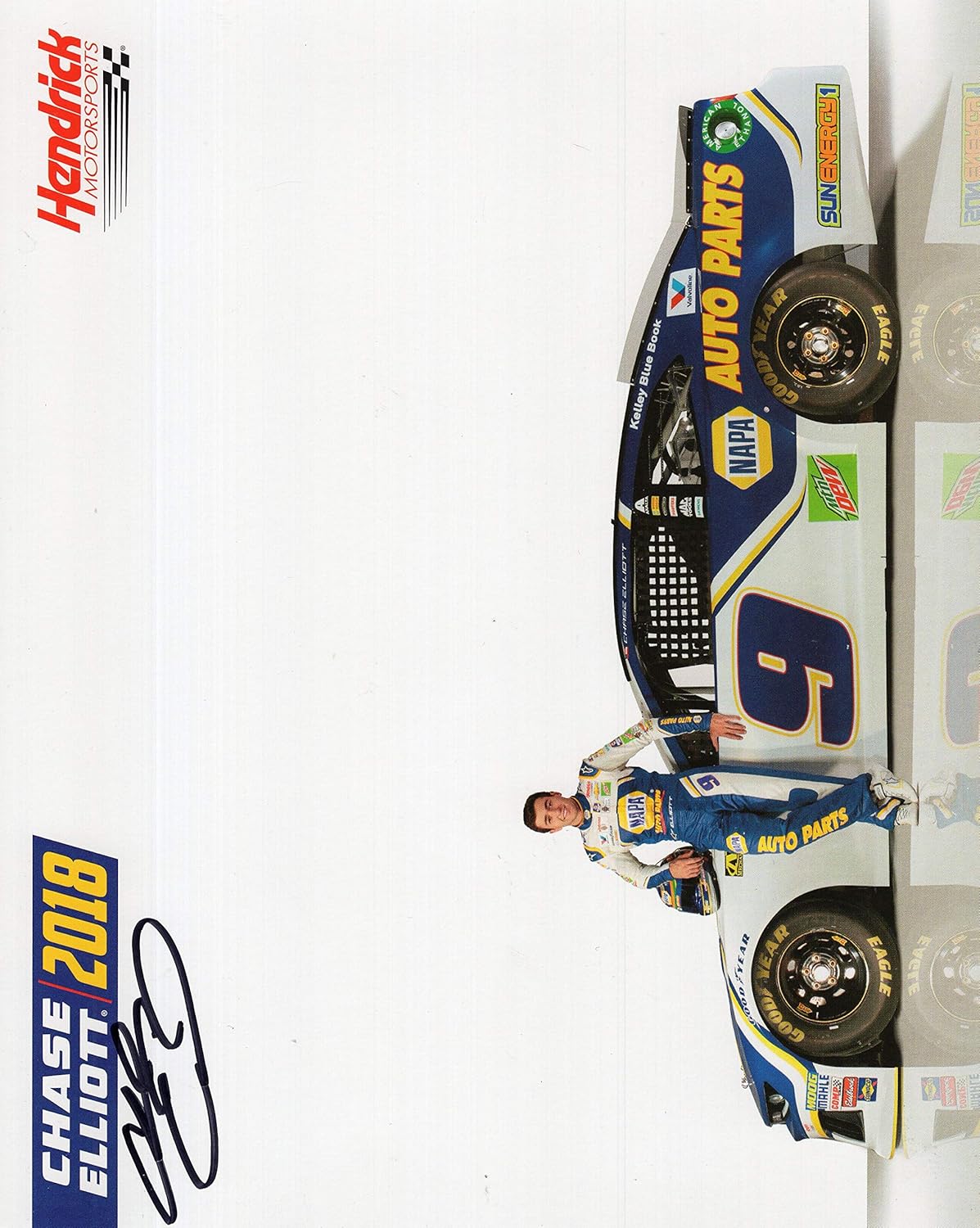 CHASE ELLIOTT AUTOGRAPHED 8x10 COLOR PHOTO+COA HOT NASCAR DRIVER at ...
