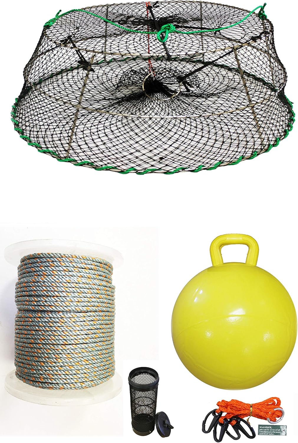KUFA Sports Tower Style Vinyl Coated Prawn Trap with Prawn Trap ...