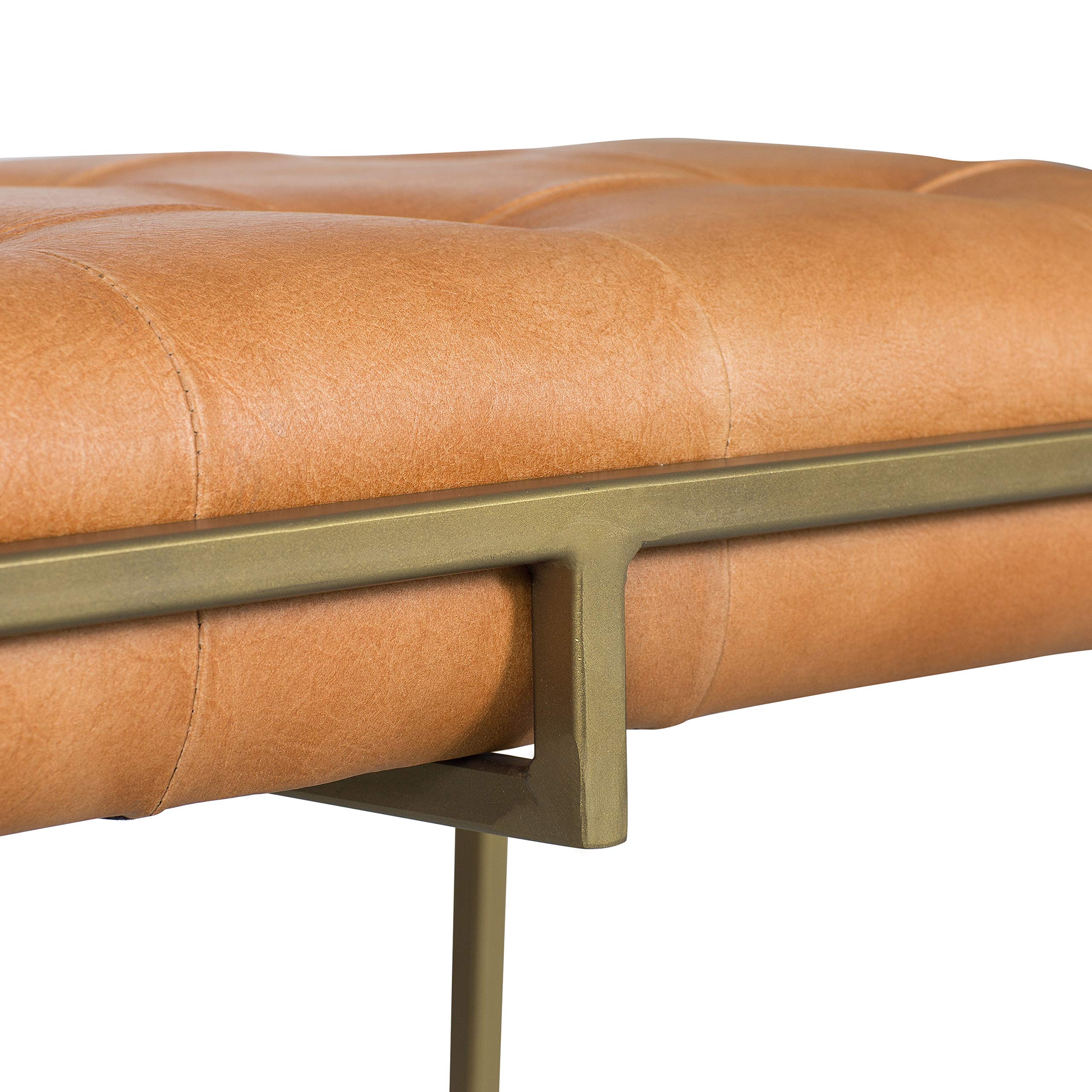 Edgemod Curio Bench in Carbon Saddle Tan