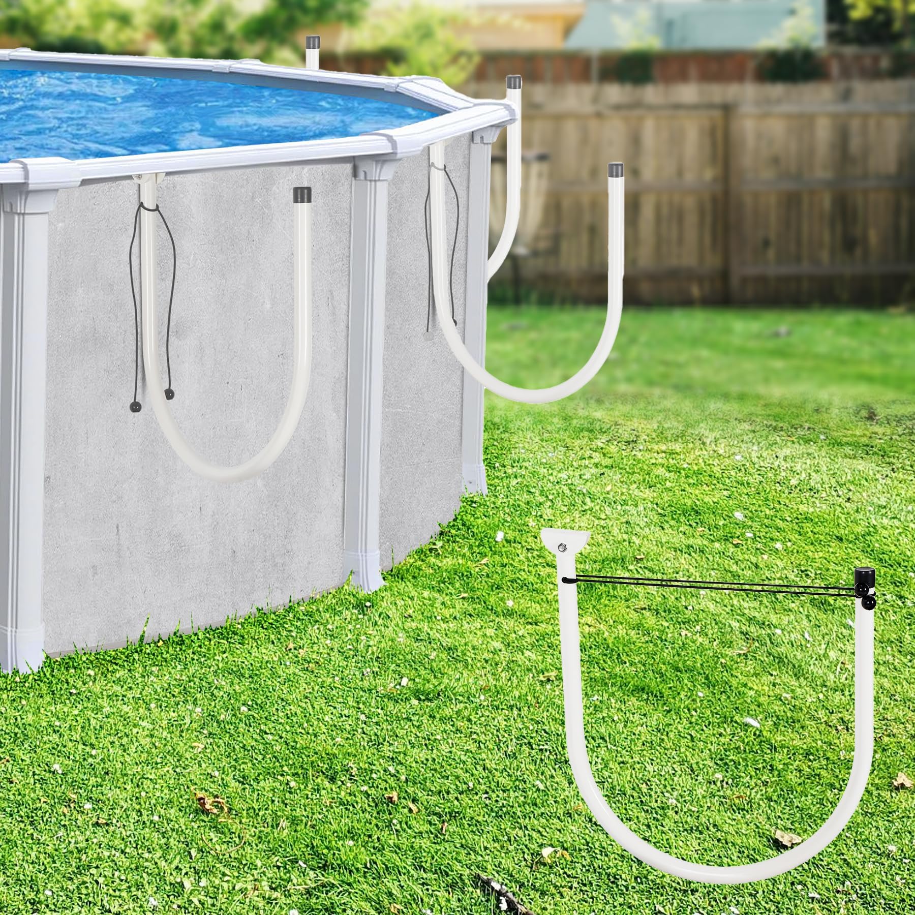 Amazon.com : Neorexon Pool Solar Cover Holder for Above Ground Pool ...