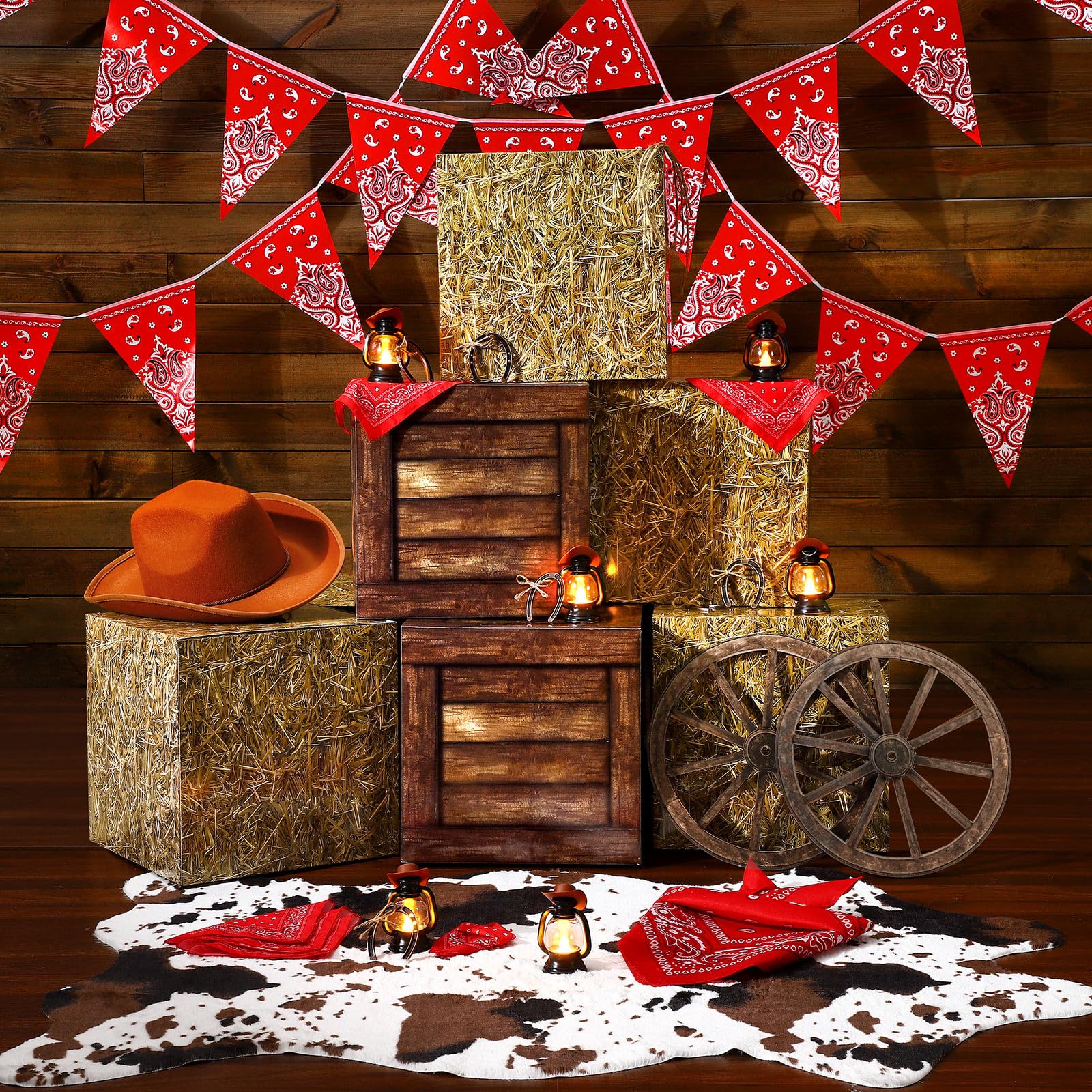 Amazon.com: ROCEEI 40 Pcs Cowboy Theme Party Decoration Western Party ...