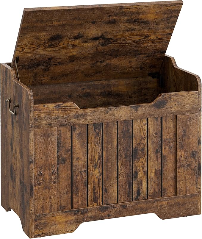 Amazon.com: IDEALHOUSE Storage Chest, Storage Bench,24.8" Wooden ...