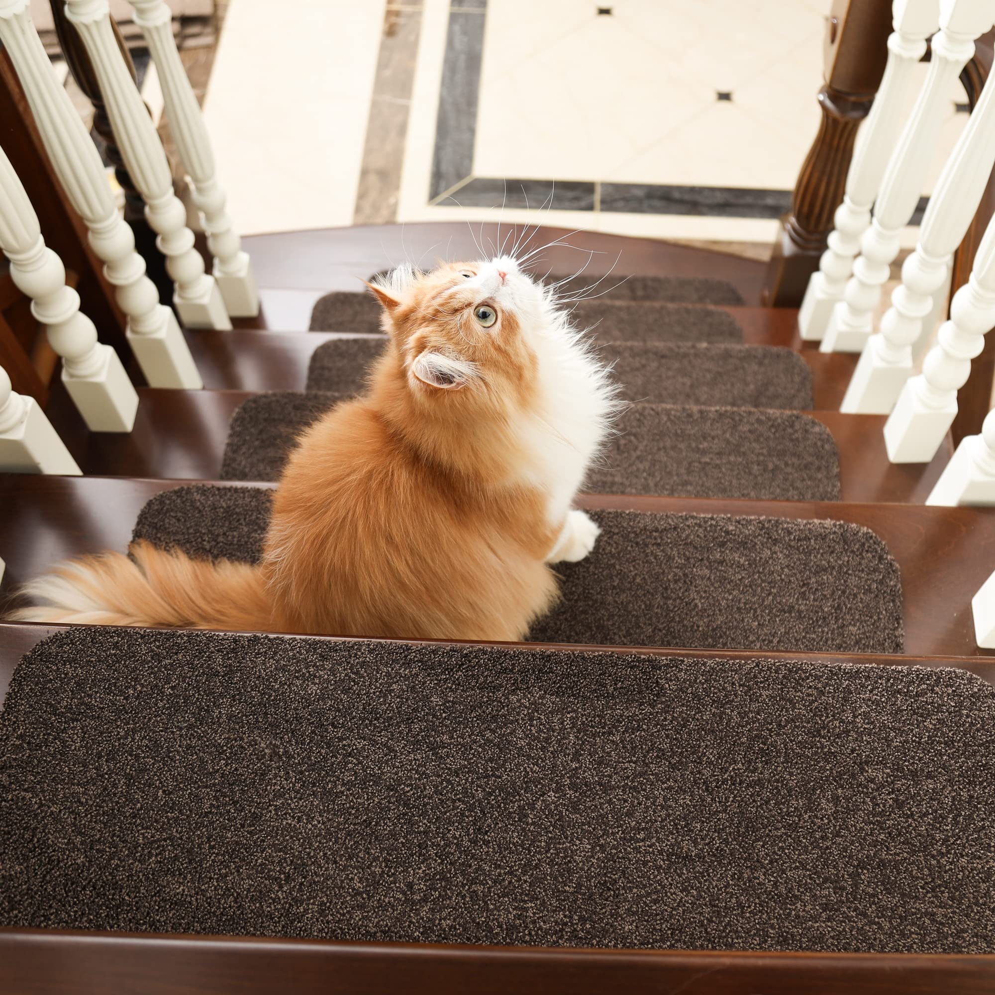 COSY HOMEER Stair Treads Non-Slip Carpet Mat 28inX9in Indoor Stair ...