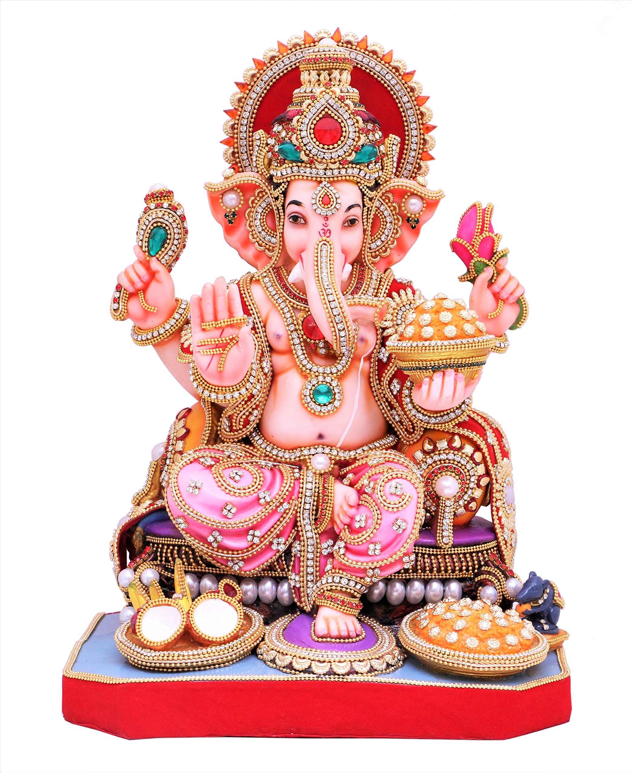 Papilon Prashad Ganesh Ganesh Ji Siddhi Vinayak Handmade Gold Plated ...