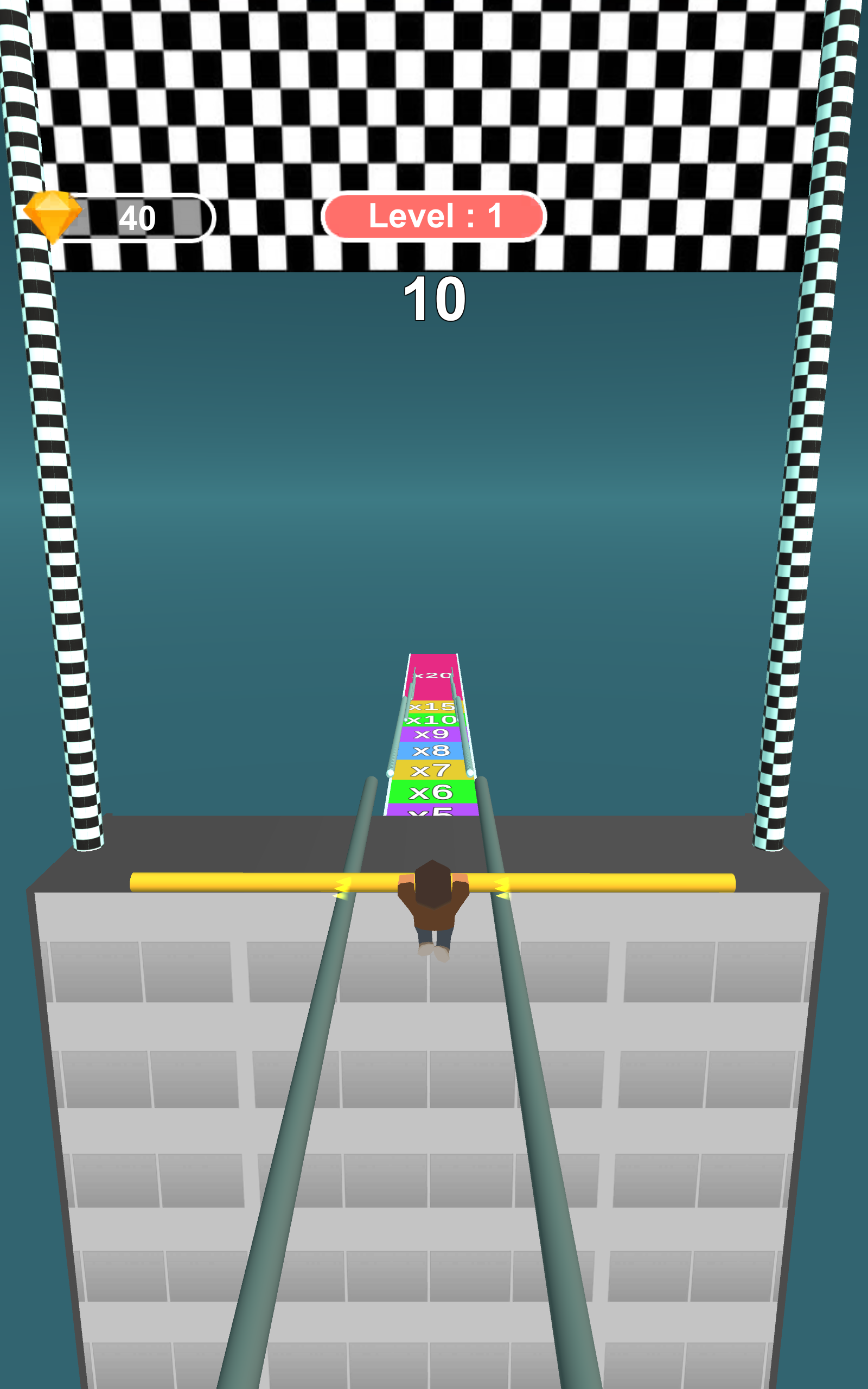 Roof Run Rails: Stick Slide Game – Hyper Casual Runner Adventure with ...