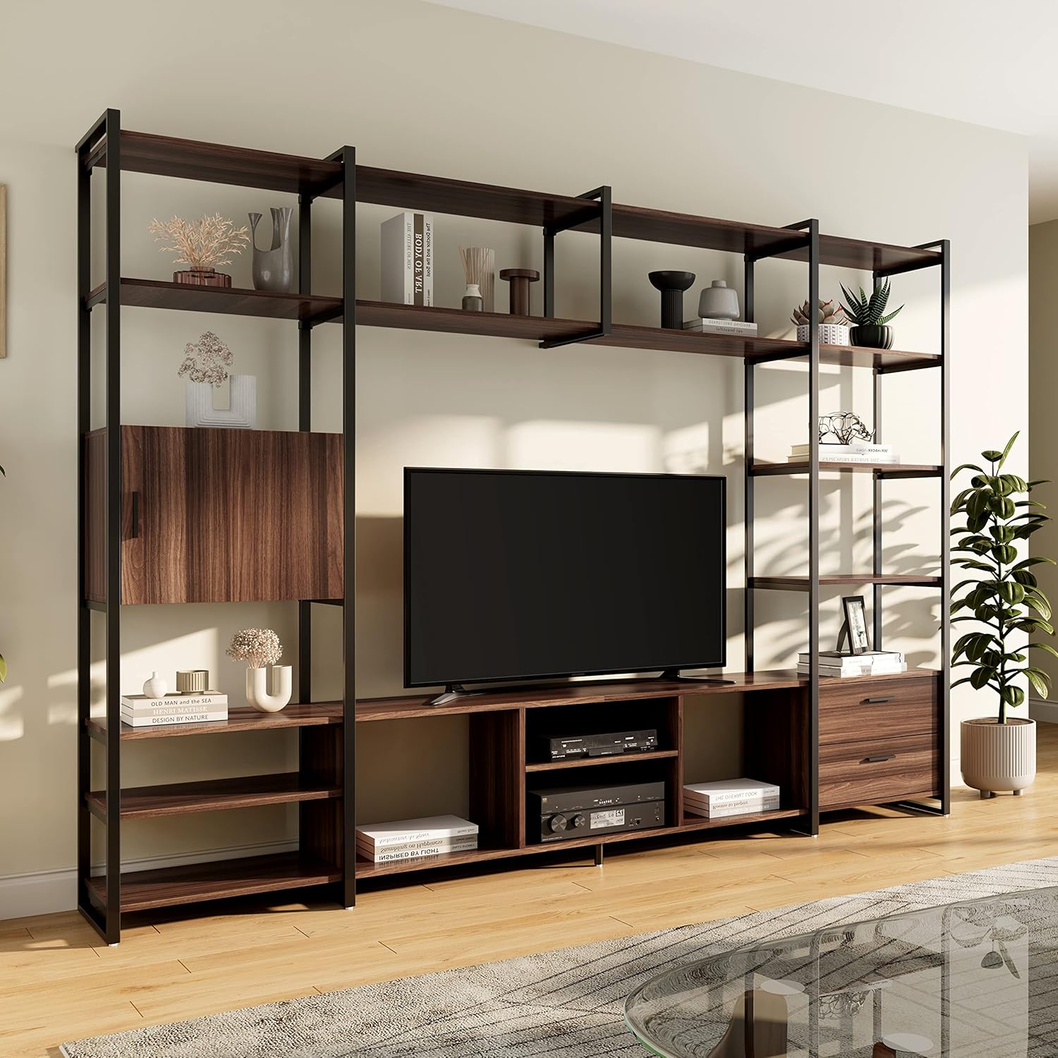 Amazon.com: EUREKA ERGONOMIC Entertainment Center, TV Stand with ...