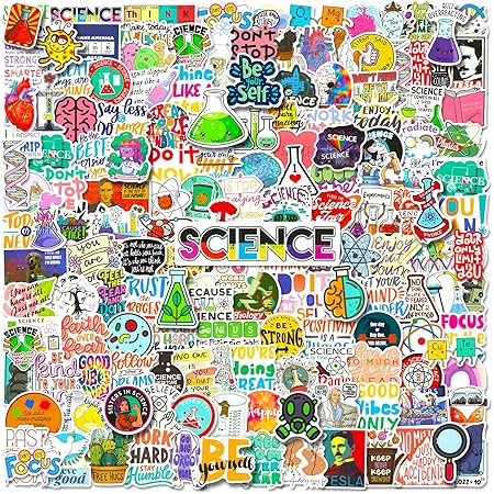 Amazon.com: NineGirl Student Science Laboratory Stickers Physics ...