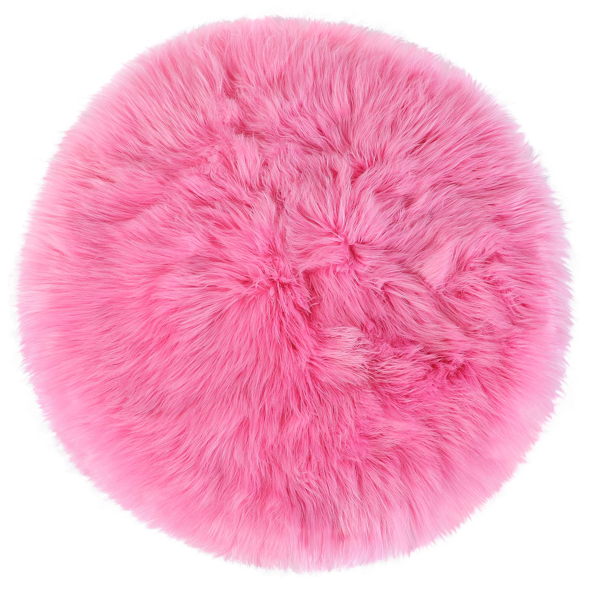 Amazon.com: uxcell Faux Fur Round Rug,Fluffy Area Mat,Fluff Rugs for ...