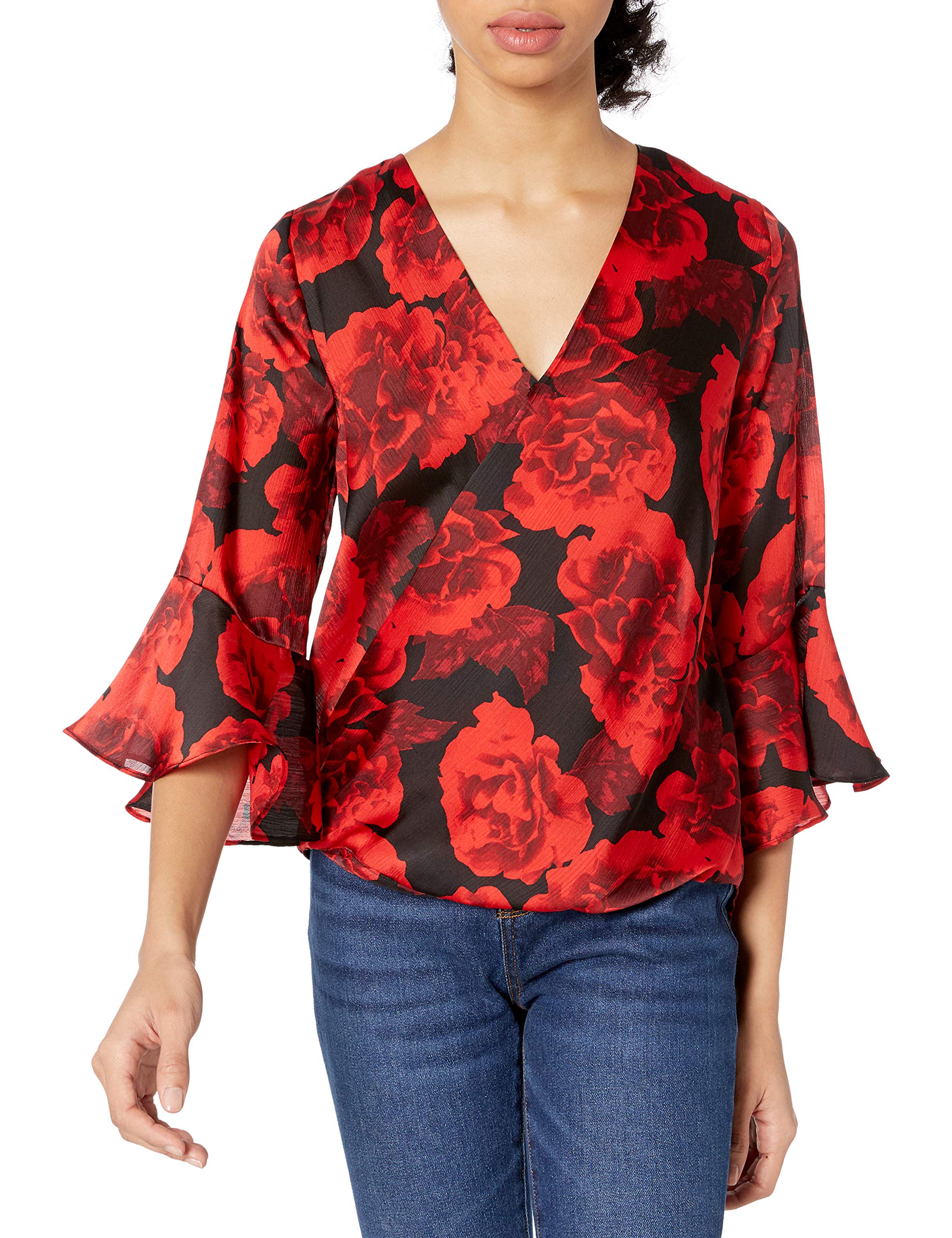 Juniors Wrap Front Top at Amazon Women’s Clothing store
