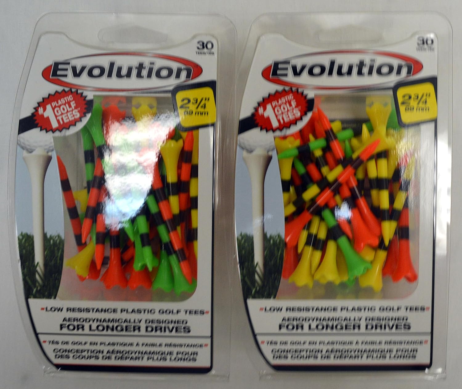 Amazon.com : Pride Tee Evolution Golf Tees - 2 3/4" - Fruit Mix/Black ...