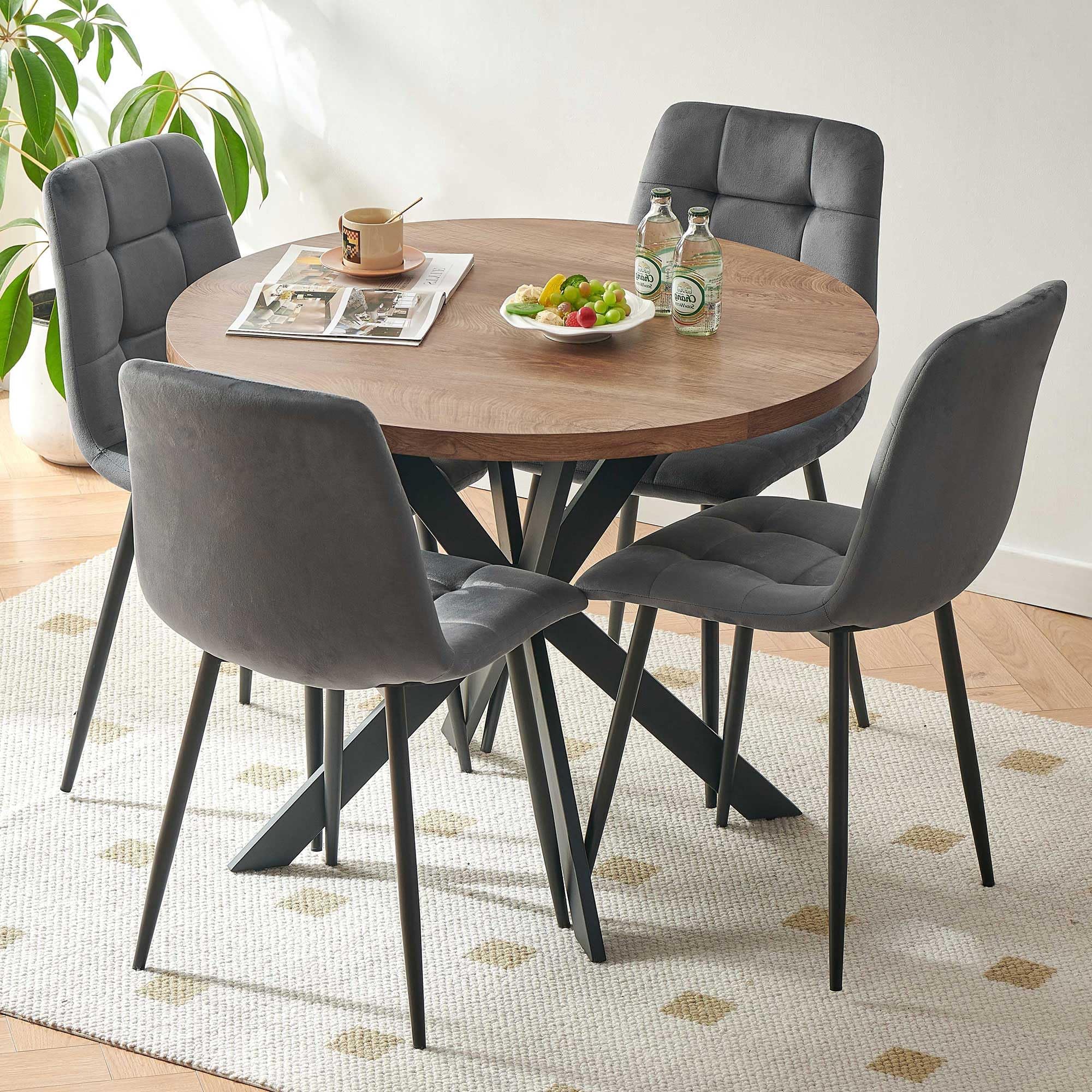 Amazon.com - somedream 5-Piece Round Dining Table Set - Kitchen Table ...