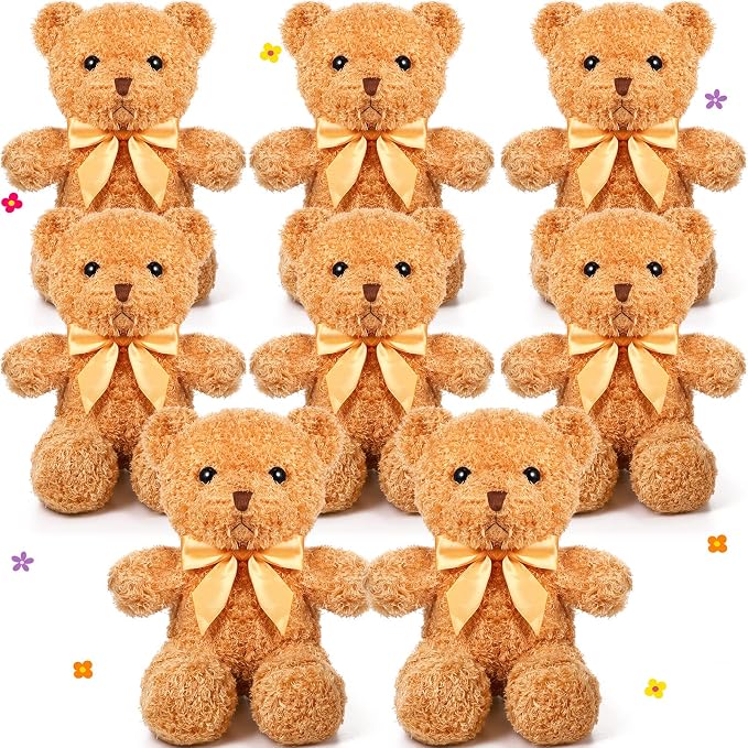 Amazon.com: HyDren 8 Packs Cute Bear Stuffed Animals 12 Inch Soft Plush ...