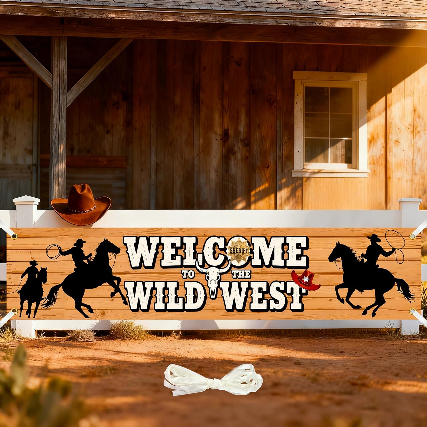 Amazon.com : 6 x 1.3ft Western Party Decorations Welcome to the Wild ...