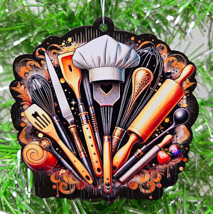 Amazon.com: Chef Ornament - Cooking Grilling BBQ Baking Themed ...