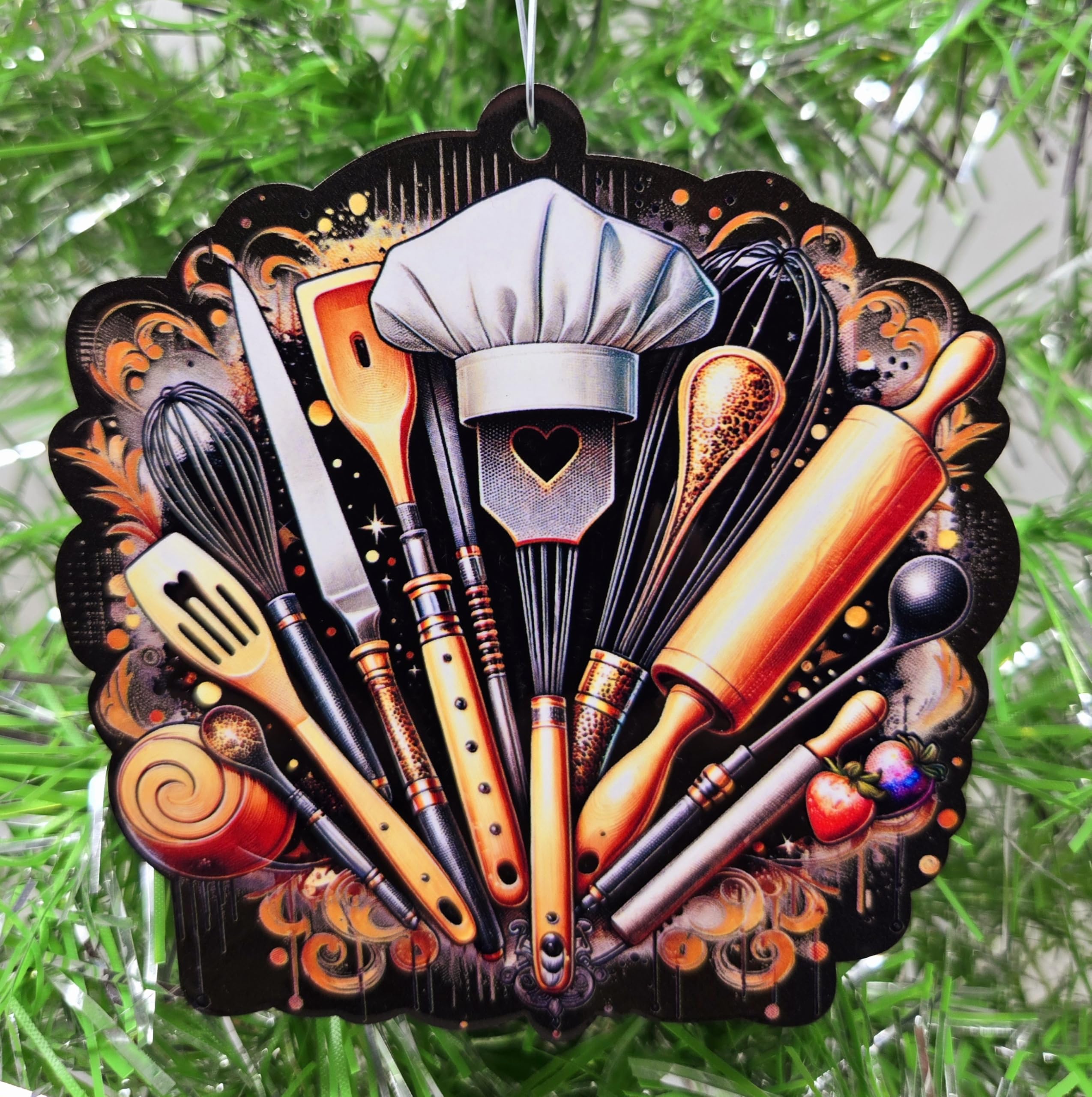 Amazon.com: Chef Ornament - Cooking Grilling BBQ Baking Themed ...