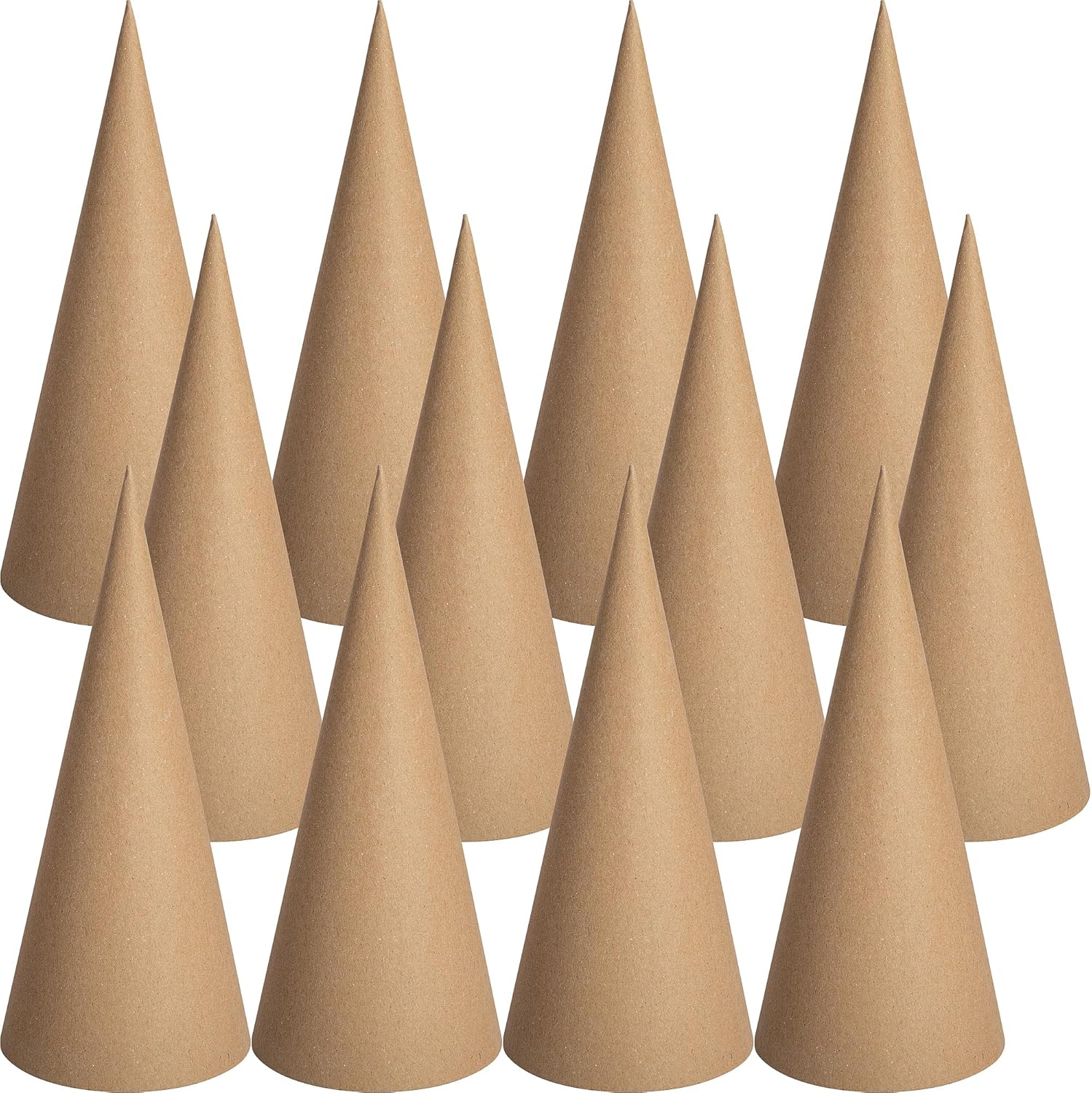 Amazon.com: RunNico 12PCS Thick Christmas Paper Mache Cones, 9.8'' x 3. ...