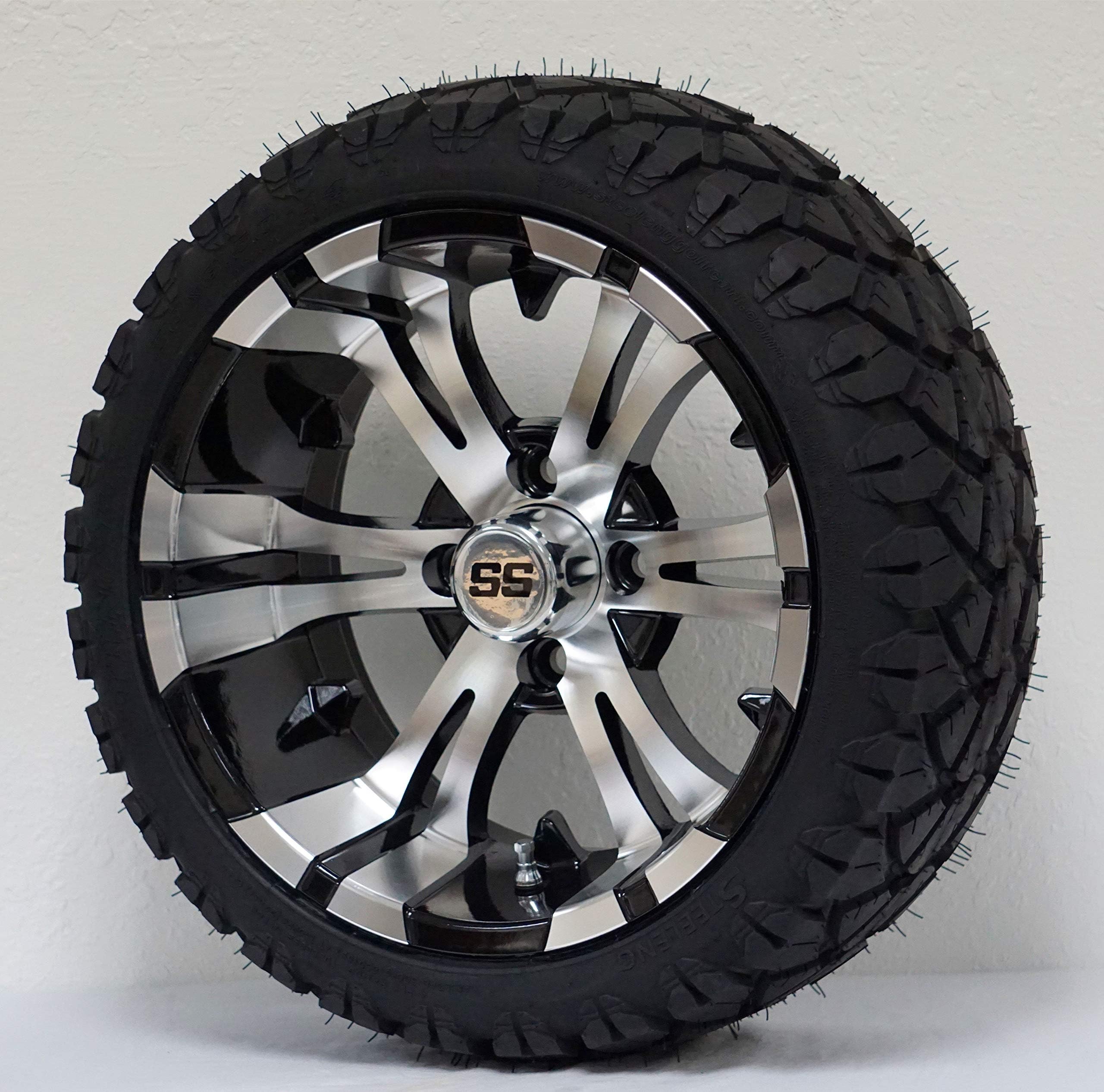 Amazon.com: 12" Matador Red/Black Wheels and 20x10-12 All Terrain Tires ...