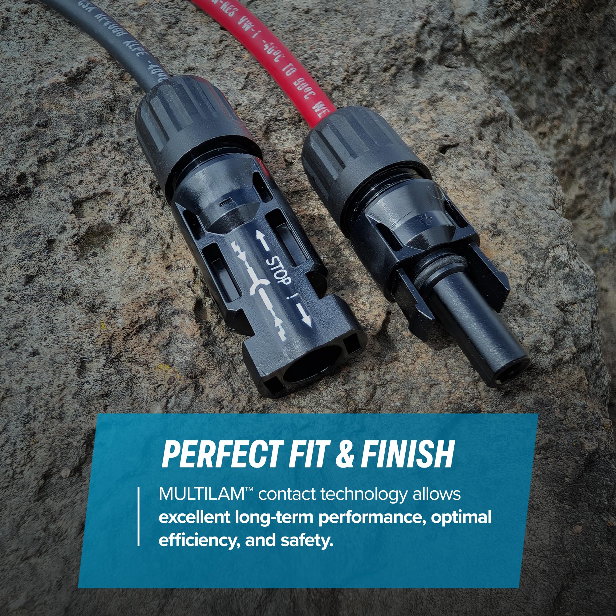 Snapklik.com : TEMCo Solar Panel Extension Cable 10 AWG 50 Ft Red + 50 ...