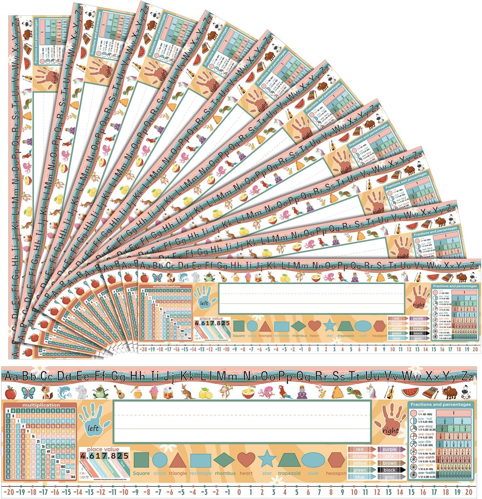 Amazon.com: 17.3 x 5 Inch Self Adhesive Name Tags for Classroom Student ...