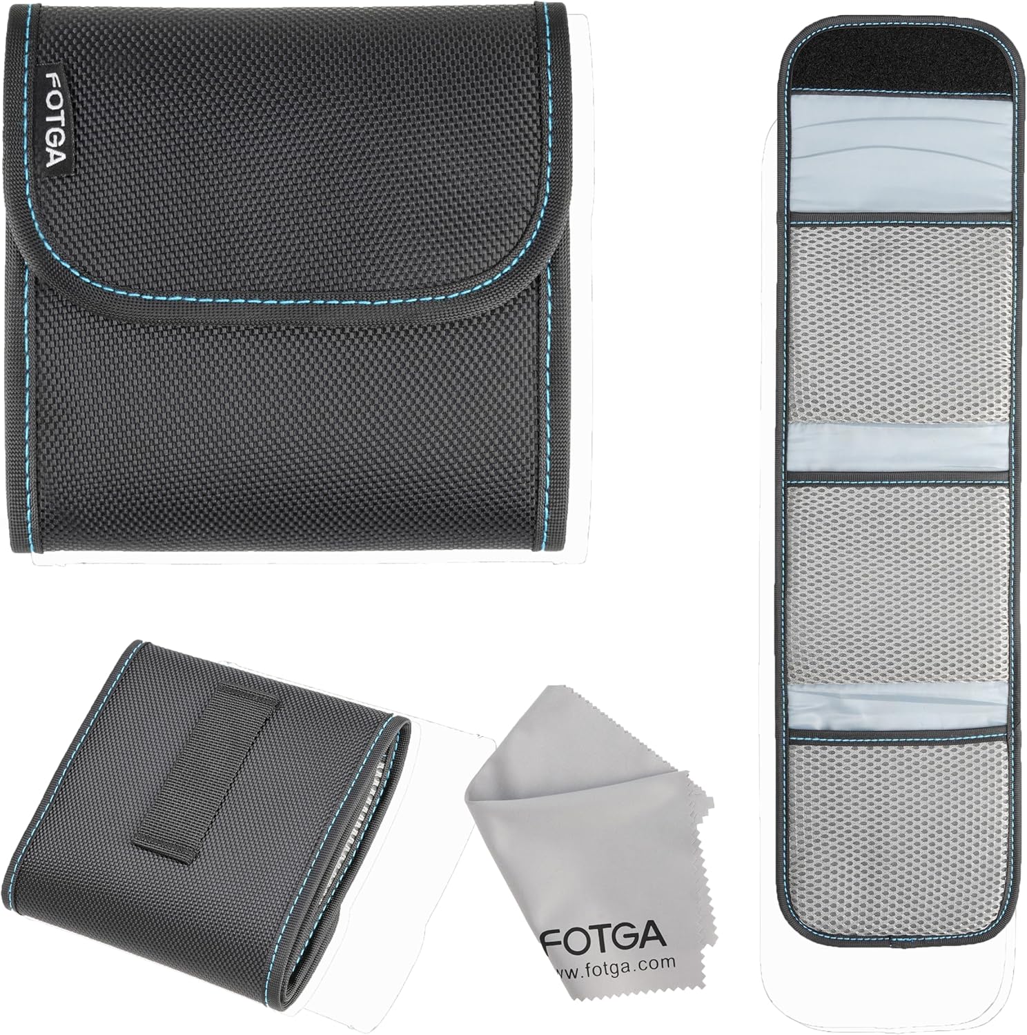 Amazon.com : FOTGA 3-slot Camera Lens Filter Case Pouch Wallet for 4x4 ...