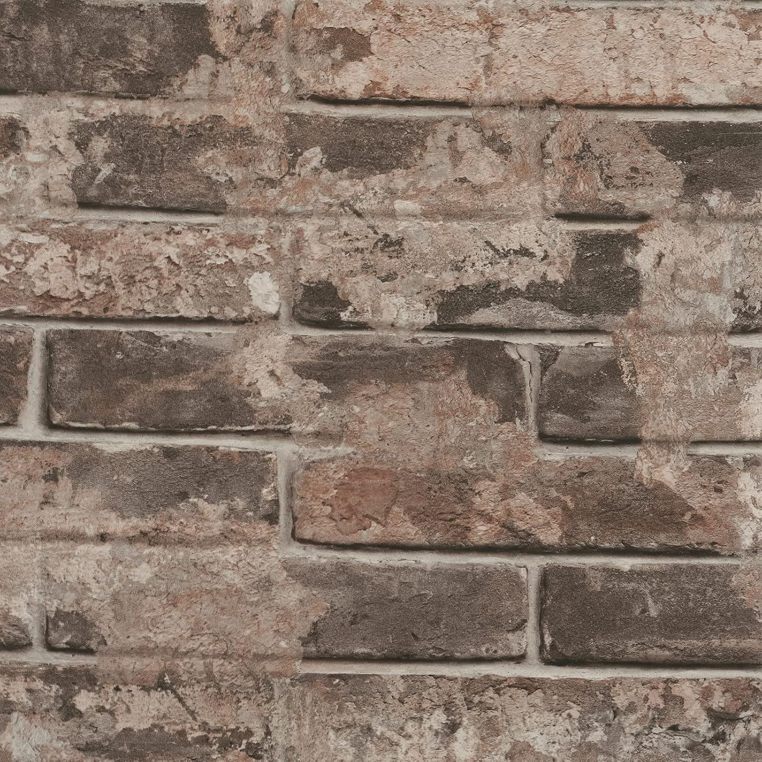 VaryPaper Vintage Brown Brick Wallpaper Peel and Stick 3D Textured ...