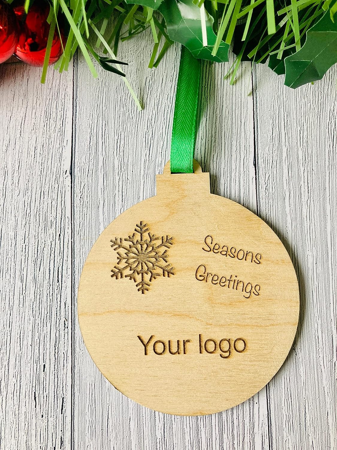 Personalised Christmas Bauble Decoration | Branded decoration ...