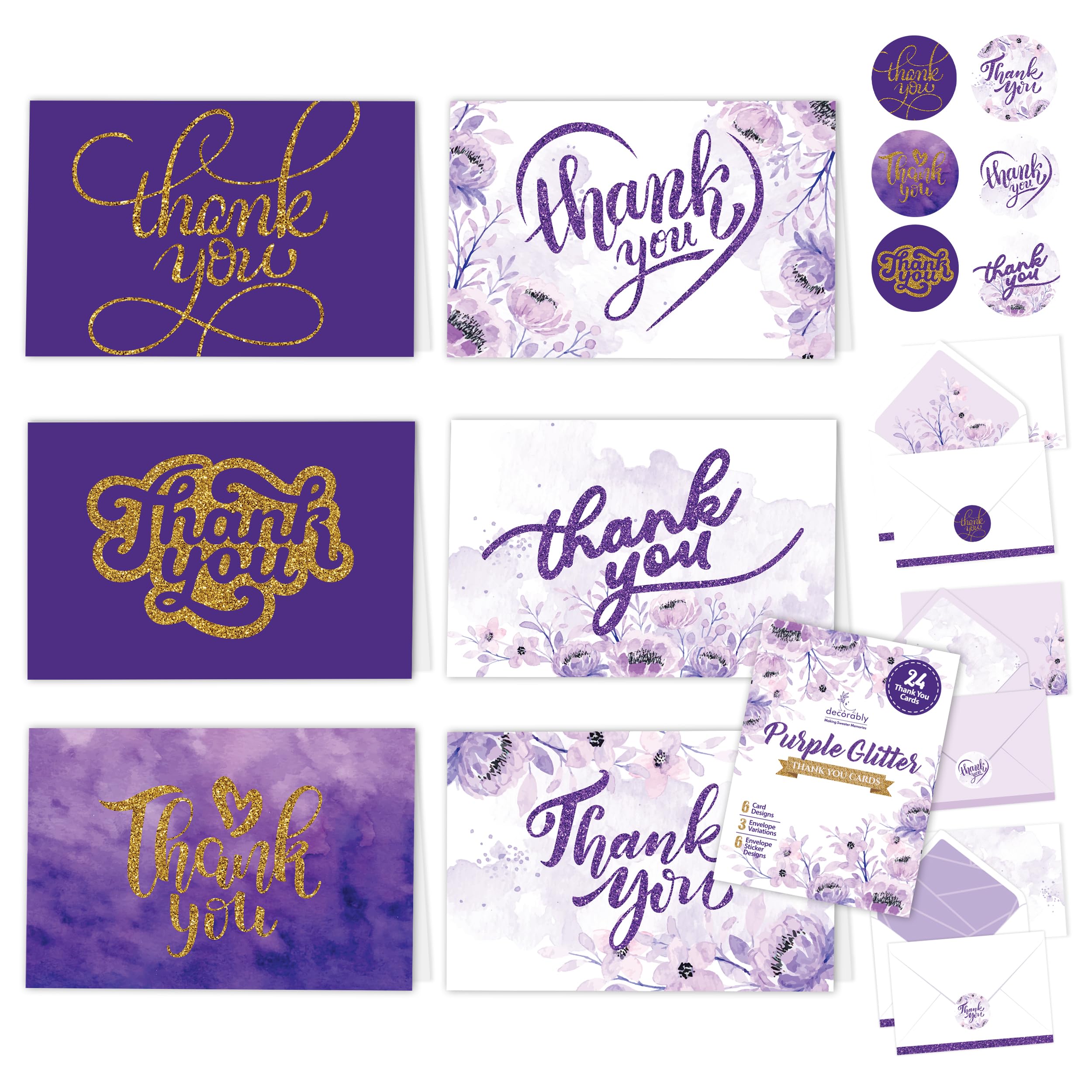 Snapklik.com : Decorably Thank You Cards