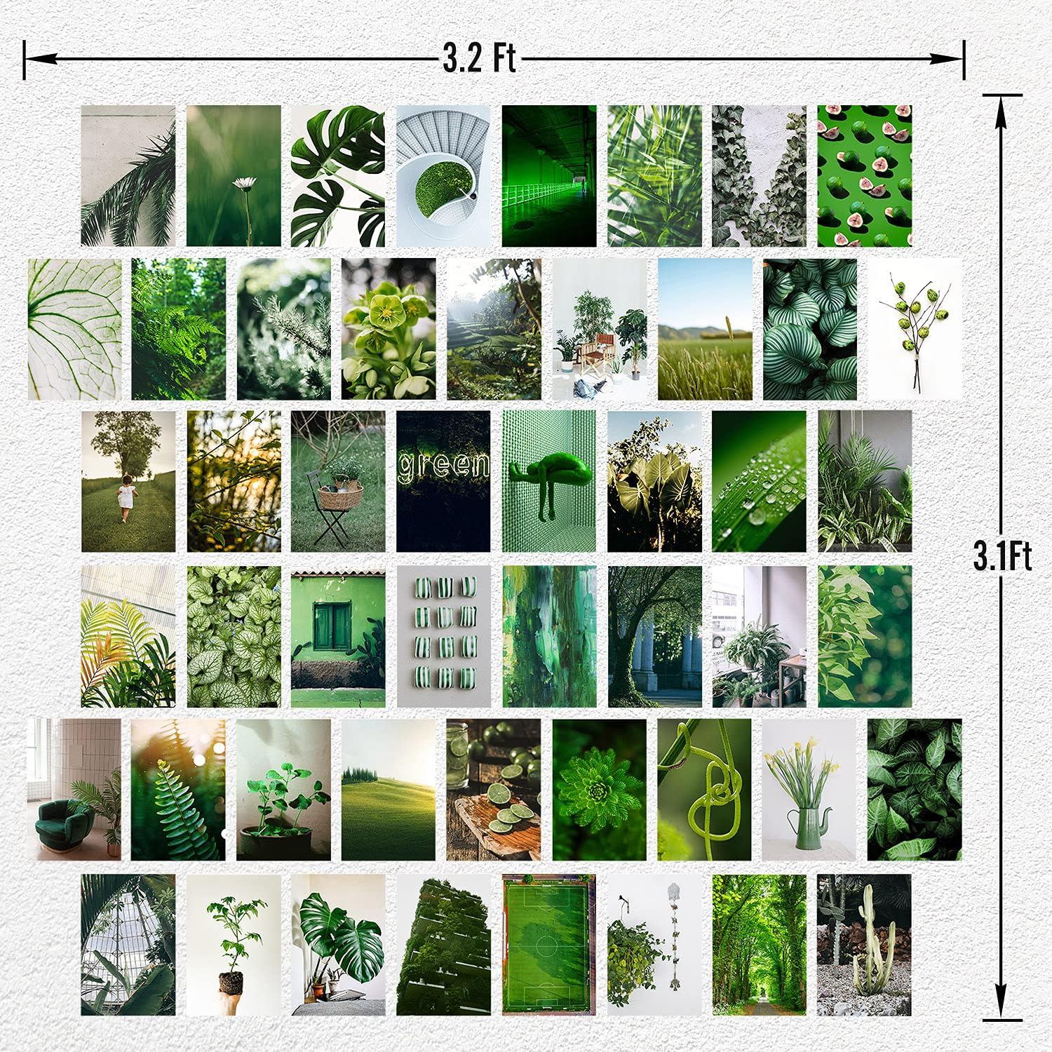 Choumia 50PCS Green Aesthetic Larawan para sa Wall Philippines | Ubuy