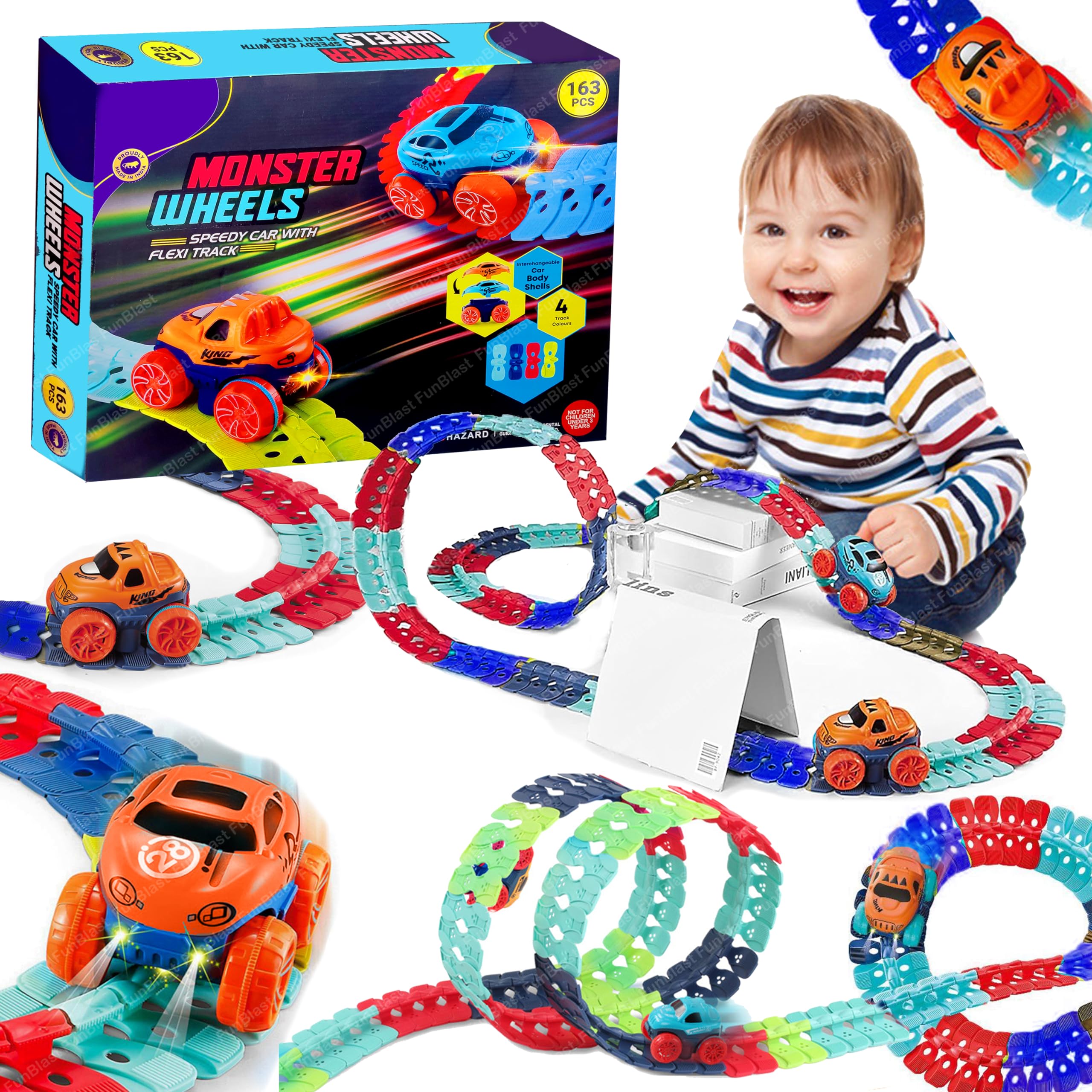 Buy FunBlast Racing Track Set Toy - Flexible and Bendable Twist Toy Set ...