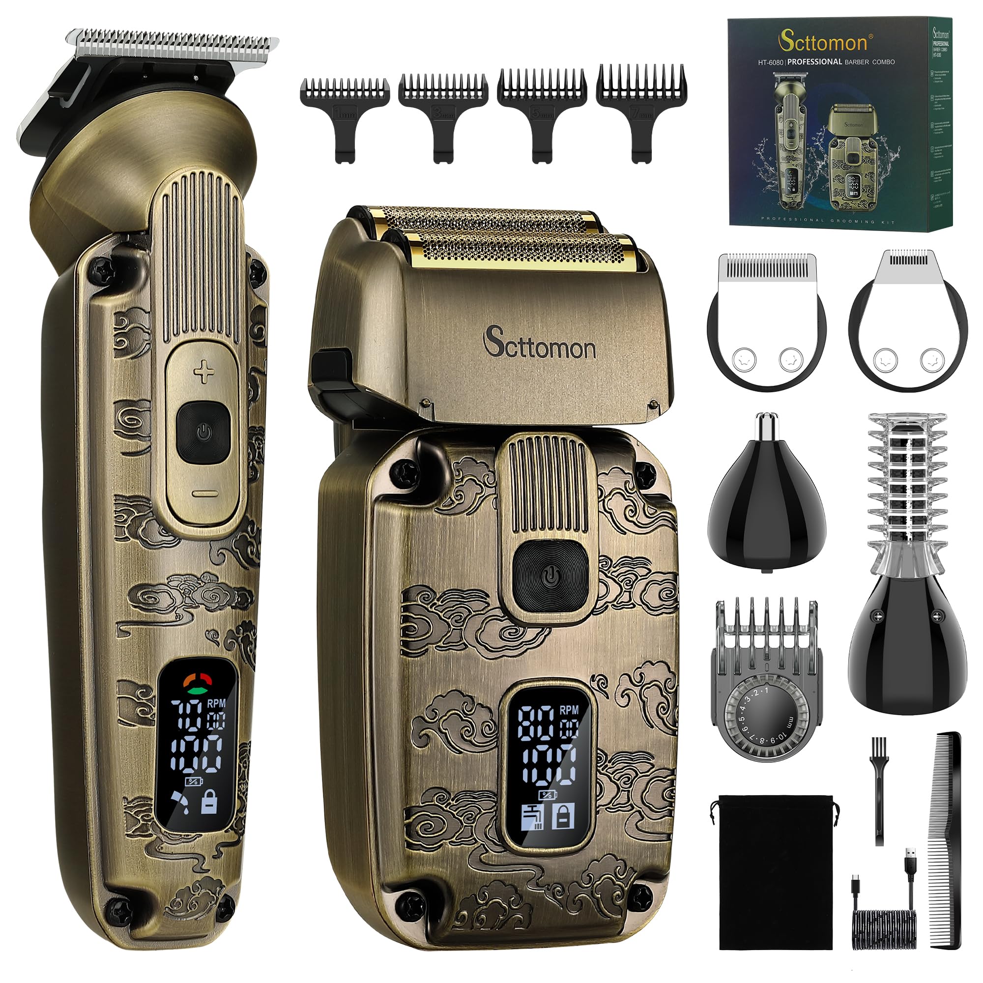 Amazon.com: Scttomon Foil Shavers for Men Beard Trimmer for Men ...