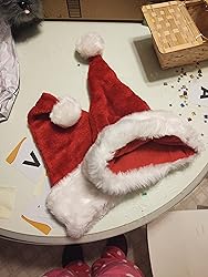 Amazon.com: BALORAY Santa Hat for Adults Big Santa Hat Comfort Double ...