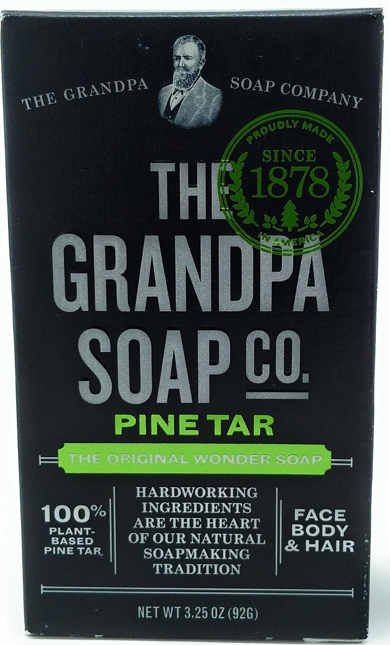 Amazon.com : Grandpas Wonder Pine Lathers White Tar Bath Bar Soap - 3. ...