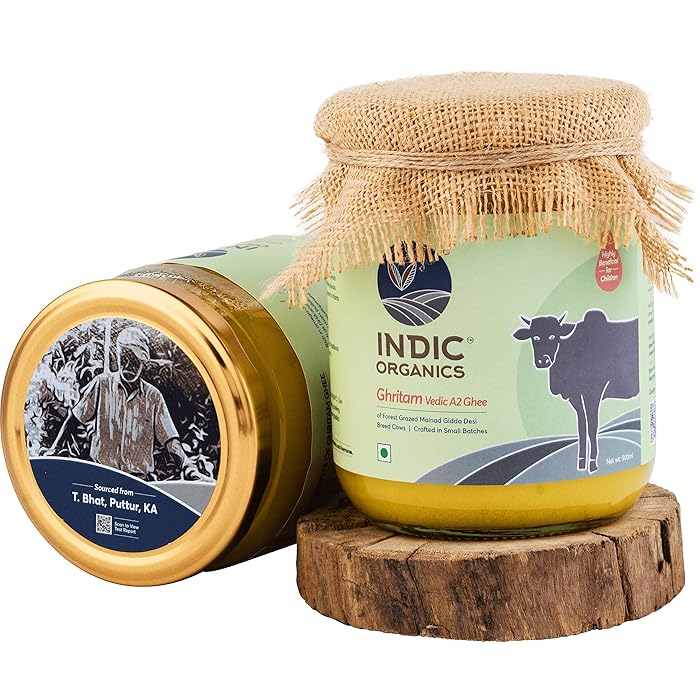 Buy Indic Organics Forest Grazing Malnad Gidda Desi Cow's A2 Ghee ...