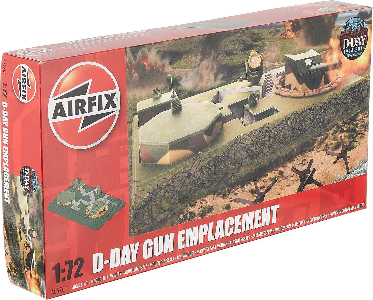 Airfix 1:72 Scale D-Day Gun Emplacement Model Kit: Amazon.de: Toys