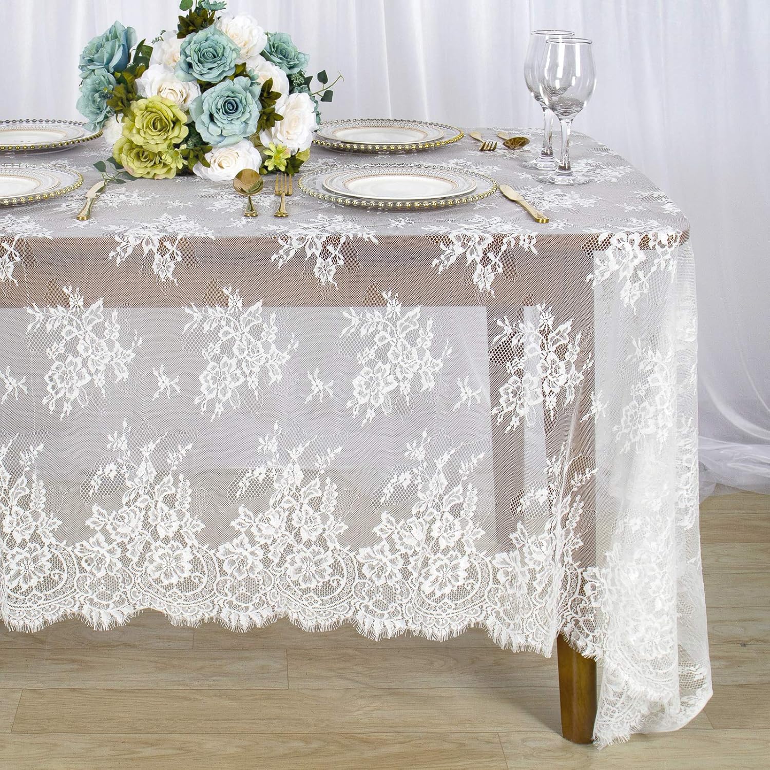 Amazon.com: AMZLOKAE Lace Tablecloth Rectangular Tablecloth 60x120 ...