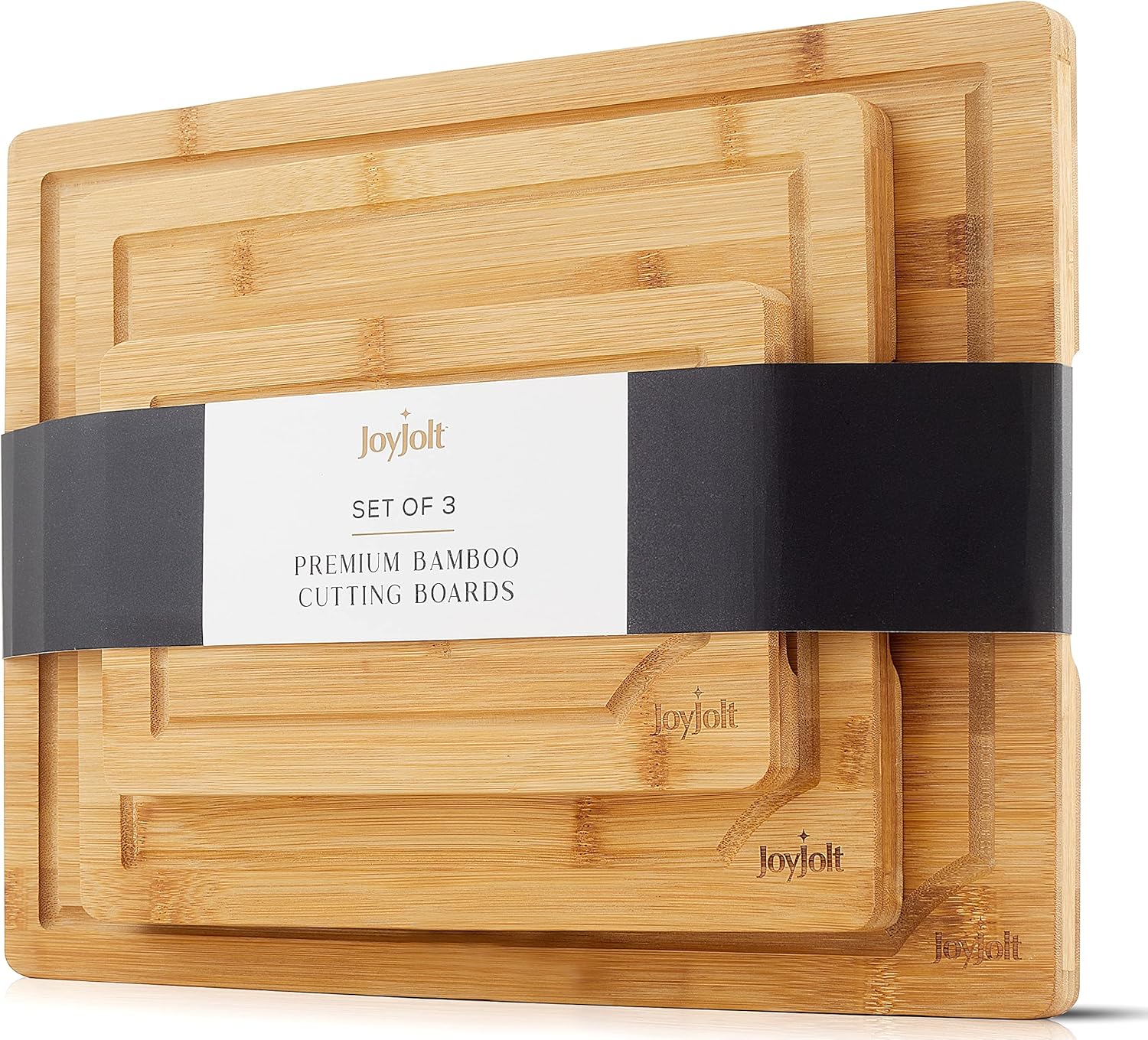 Amazon.com: JoyJolt Bamboo Cutting Board Set, Wooden Cutting Boards for ...