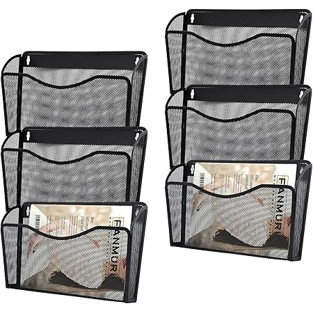 Amazon.com : MaxGear Mesh File Holder Wall Organizer 3 Pockets Hanging ...