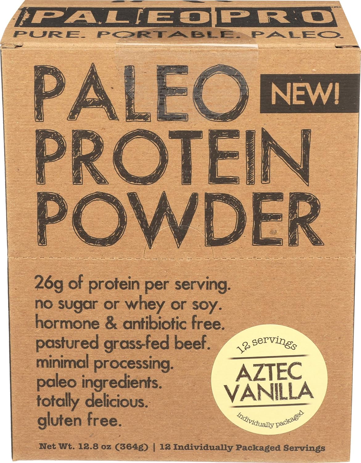Amazon.com: PaleoPro Protein Powder (Aztec Vanilla Single Serve Packs ...