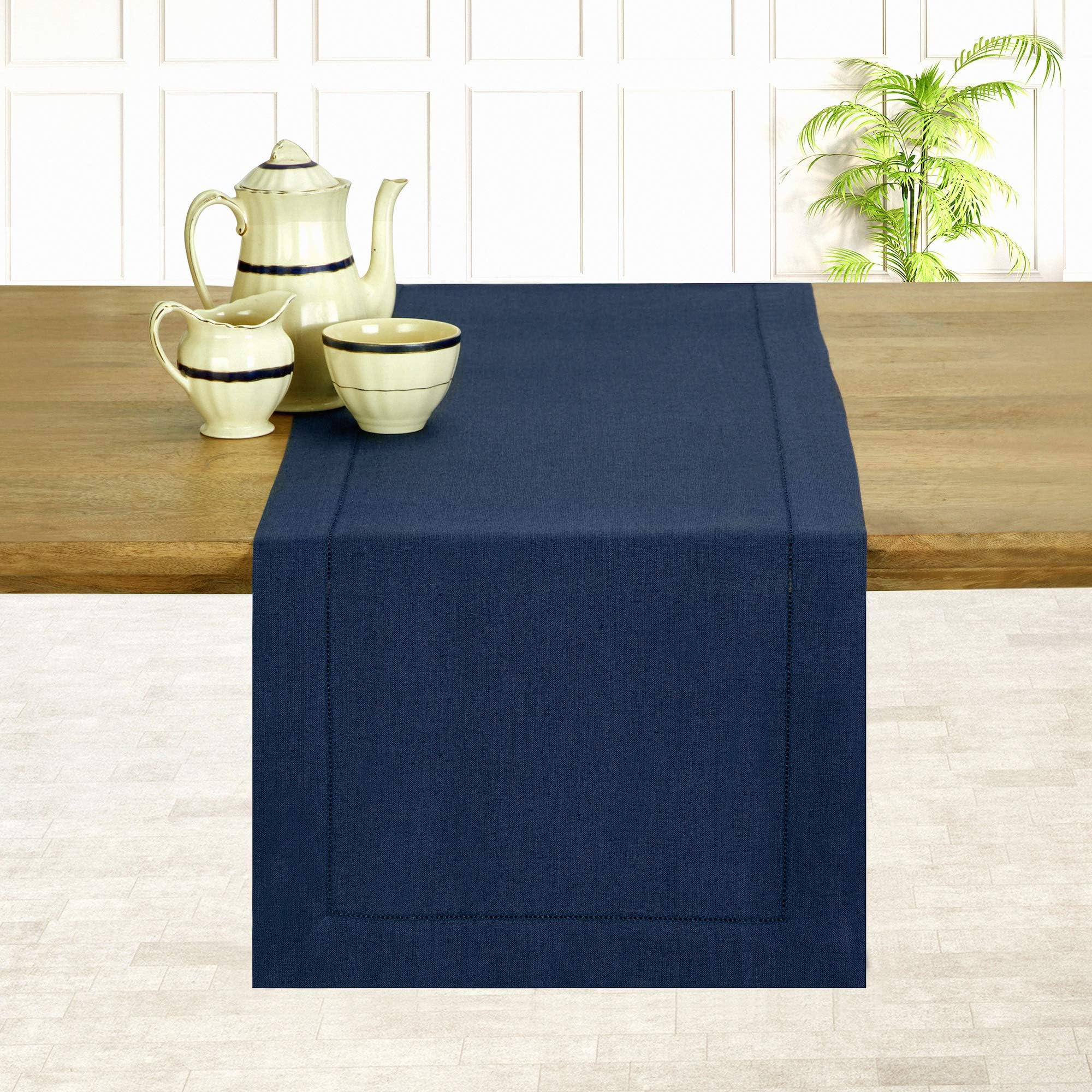 Amazon.com: D'Moksha Homes Linen Table Runner 14 x 72 Inch - 100% Pure ...