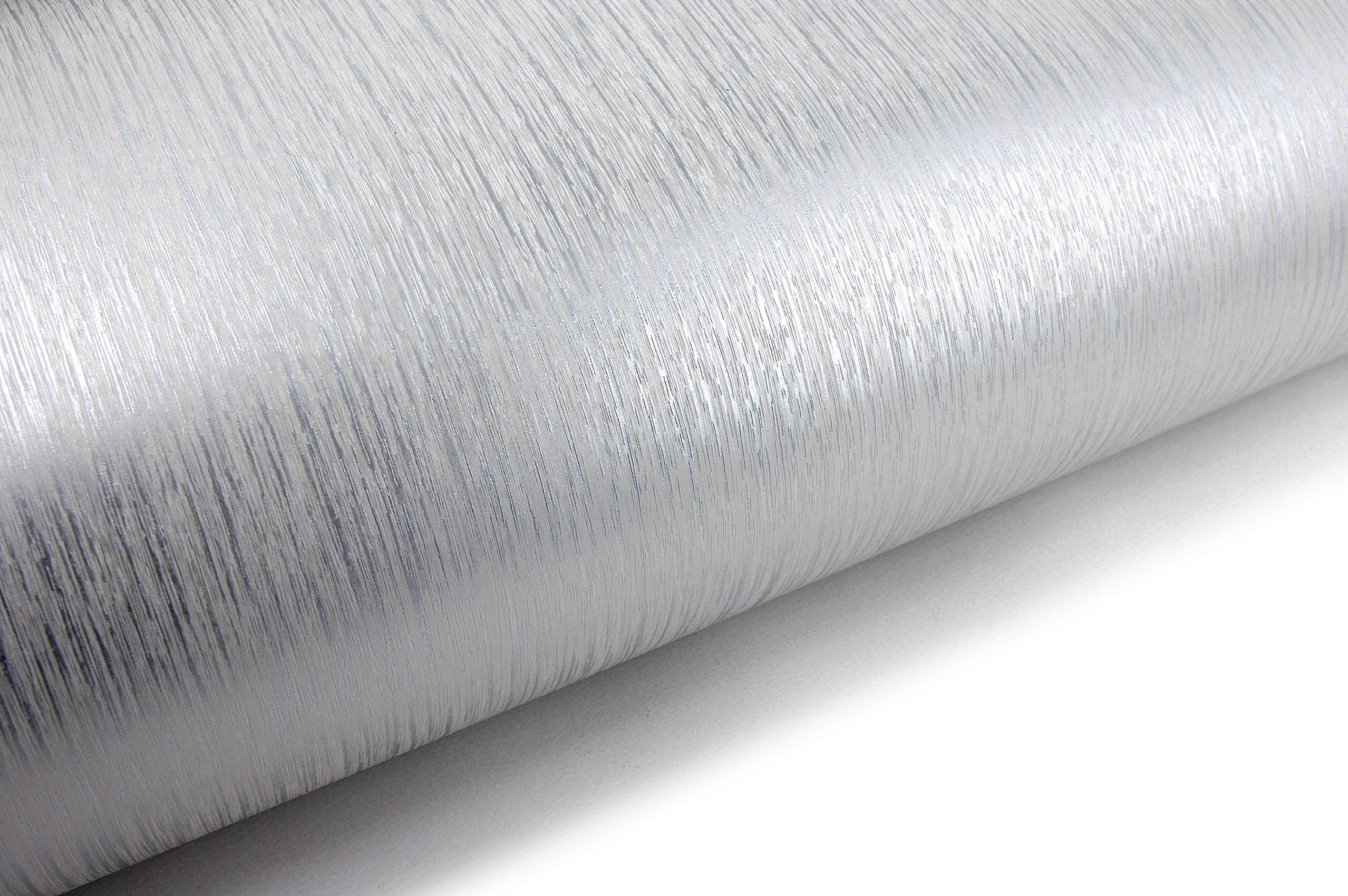 Buy Shine Silver Pearl Hairline Wood Pattern Interior Film Vinyl Self ...