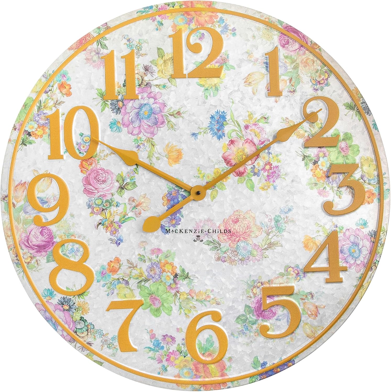 Amazon.com: MACKENZIE-CHILDS Flower Market Outdoor Wall Clock ...