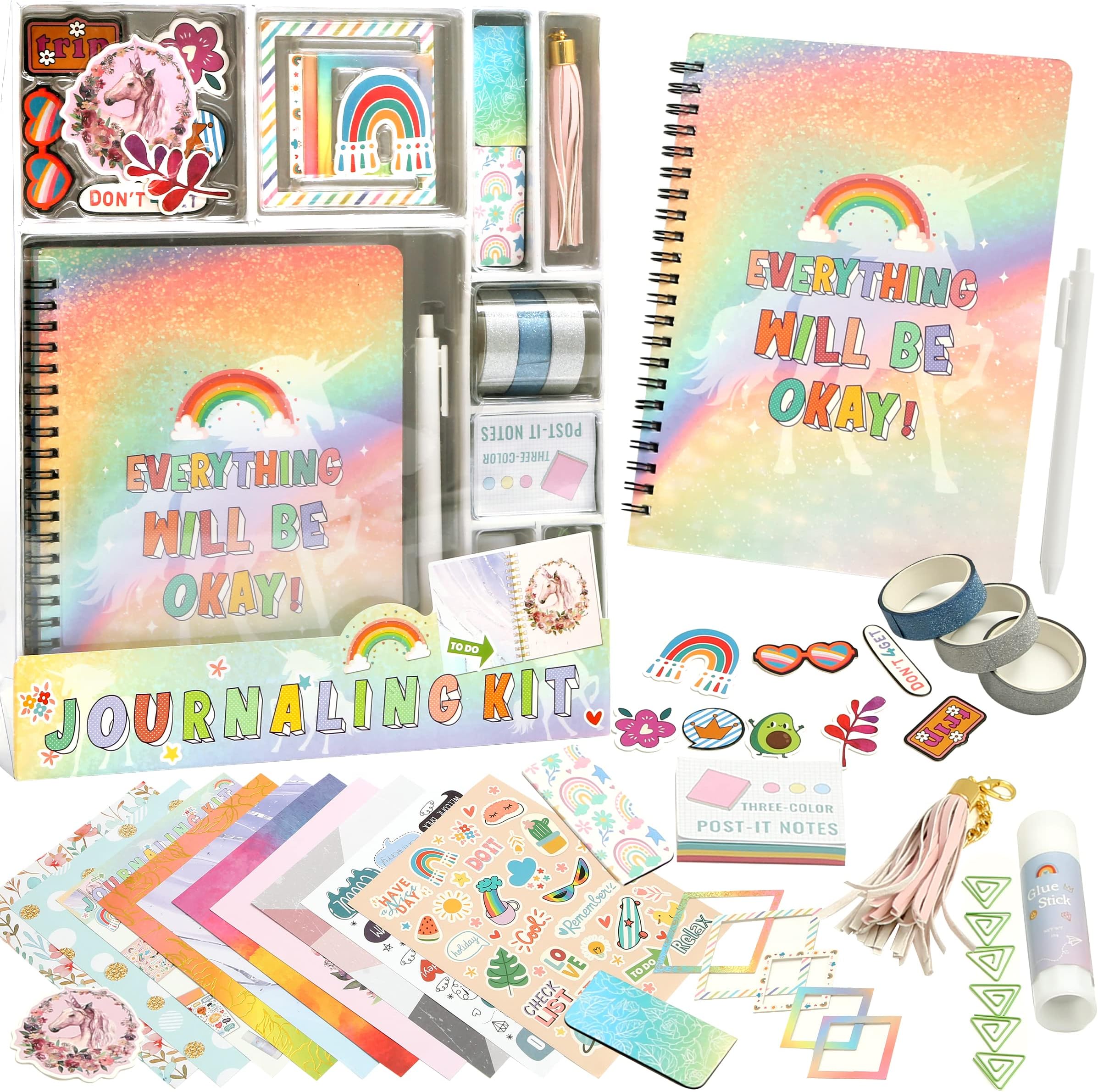 Amazon.com: DIY Journal Kit for Girls - 48pcs DIY Journal Set for Tween ...
