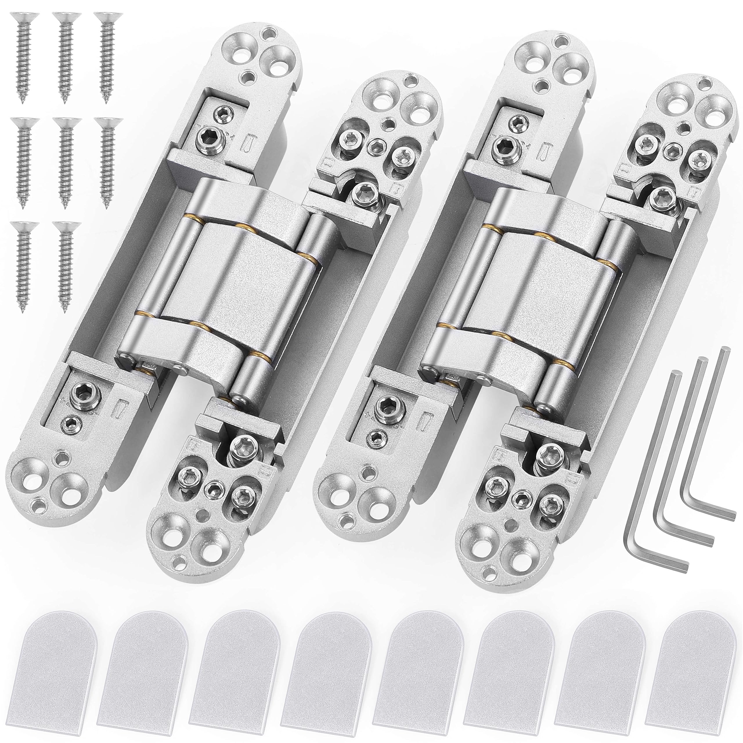 Hidden Door Hinges Invisible Hinges - 6 Inch Heavy Duty Zinc Alloy 3 ...