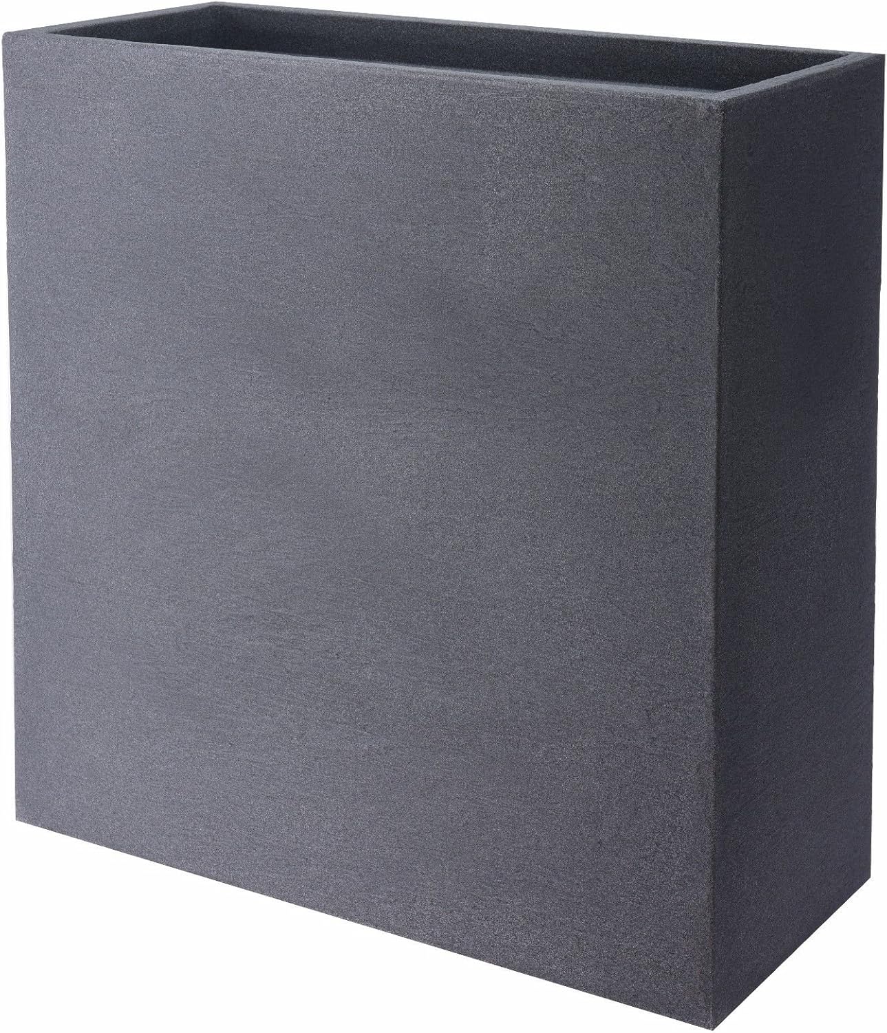 Koop 60cm Tall Trough Planter, Grey Plastic Stone Effect | Faux Lead ...
