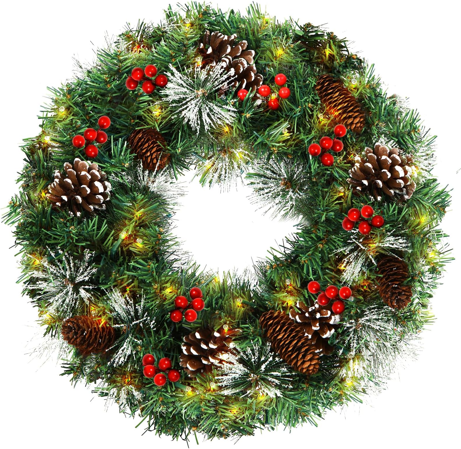 Amazon.com: Corona de Navidad, coronas de Navidad artificiales ...