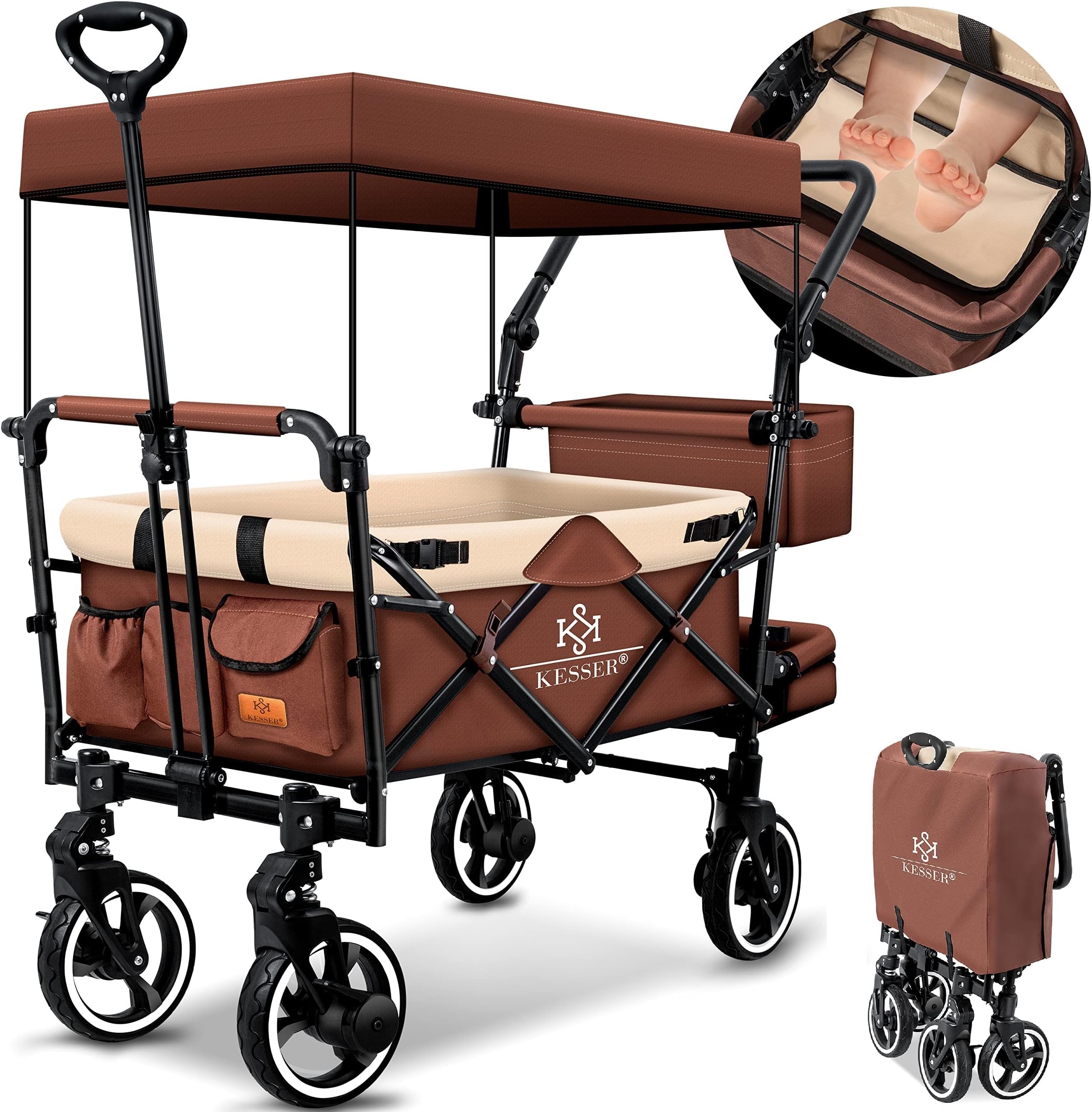 FableKids Chariot à pédales Leo X4Plus avec Toit | Chariot de Transport ...