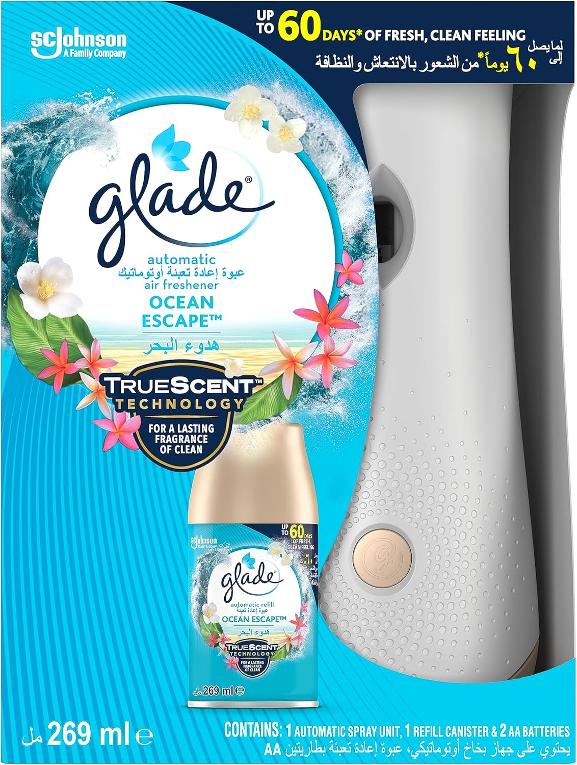 Glade Automatic Air Freshener Spray Holder with Adjustable Time-Release ...