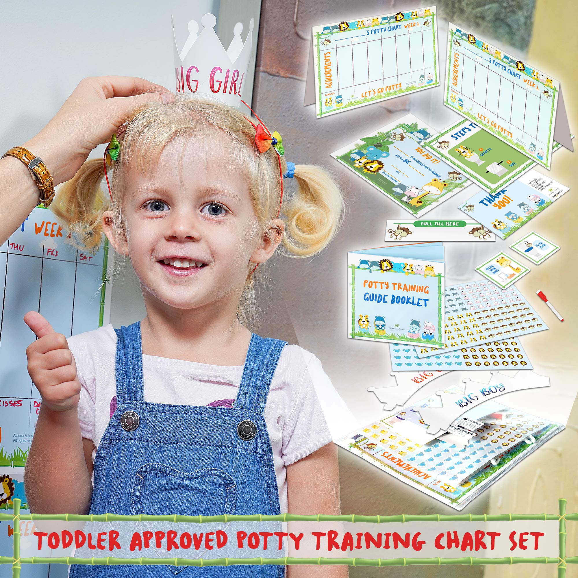 Potty Training Chart for Toddler, Boys & Girls, Sticker Chart for Kids ...
