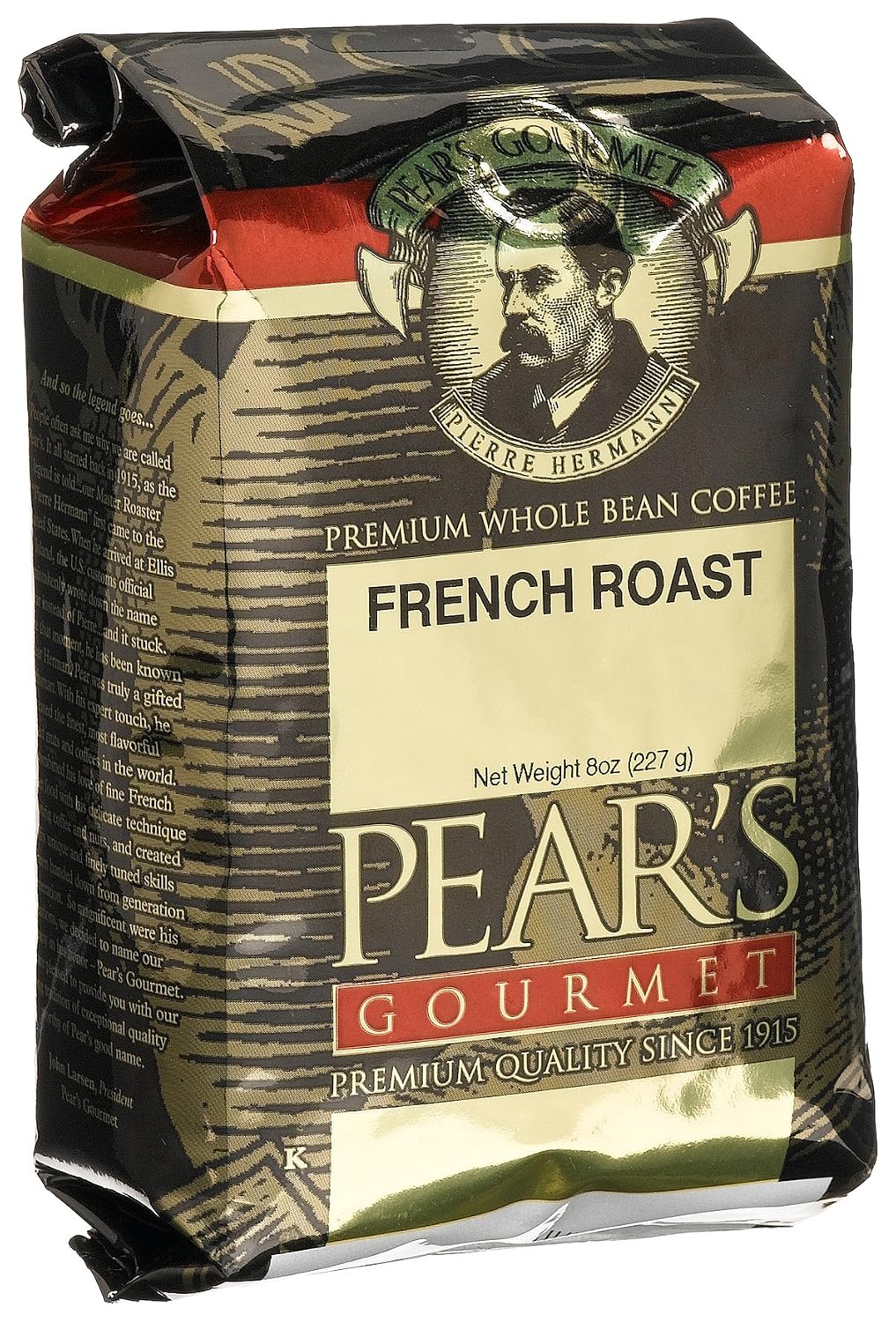 Amazon.com : Pear's Gourmet French Roast Whole Bean Coffee, 8-Ounce ...