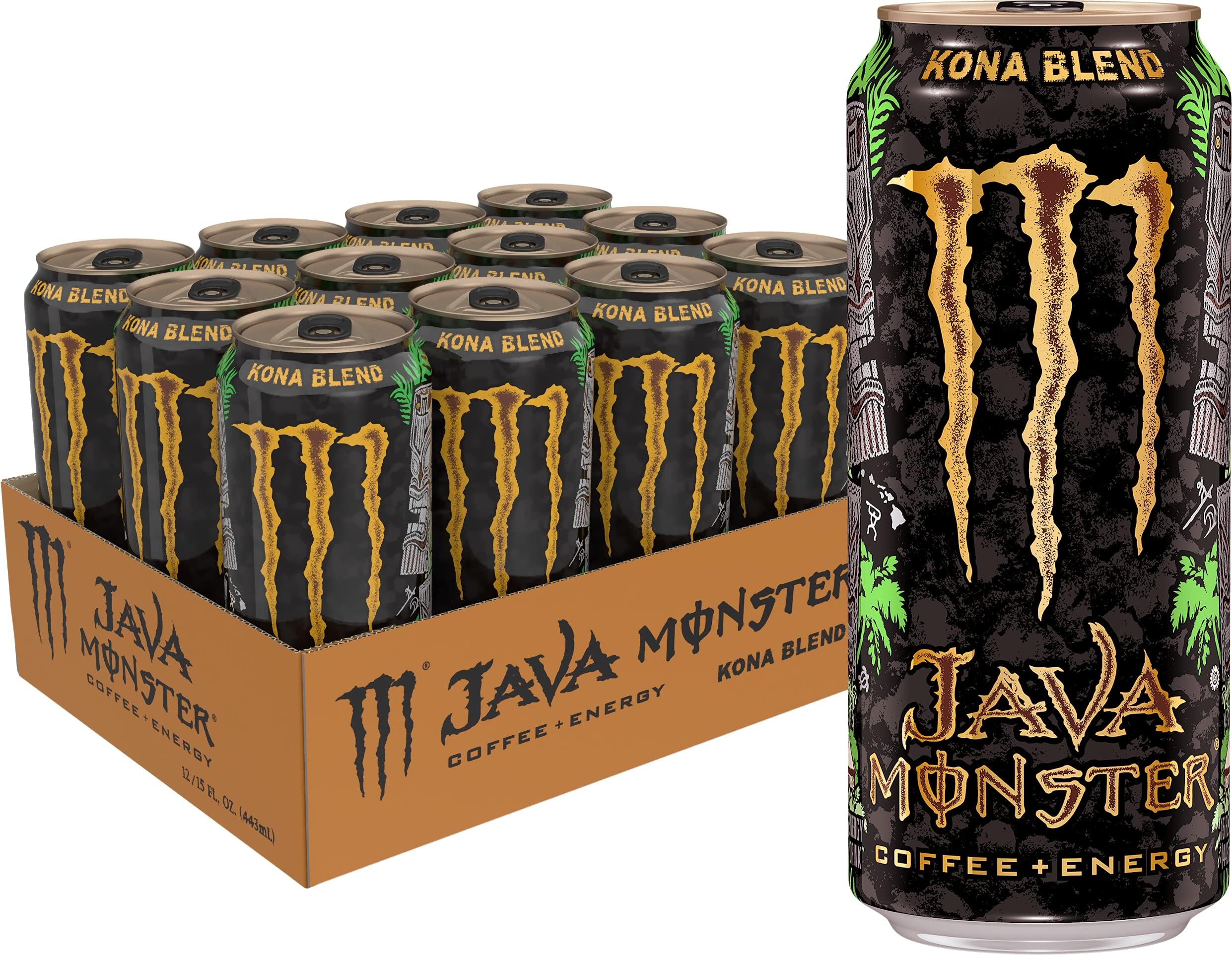 Amazon.com: Java Monster Kona Blend, Coffee + Energy Drink, 15 Ounce ...